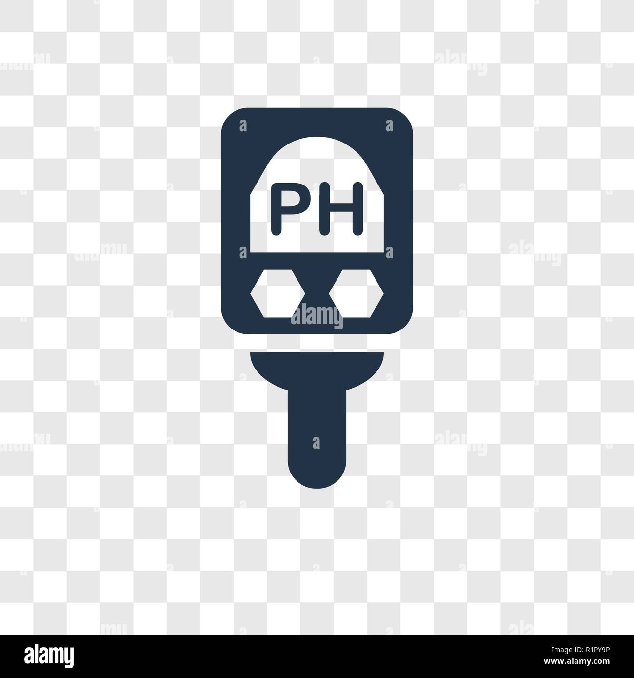 Ph meter vector icon isolated on transparent background, Ph meter ...