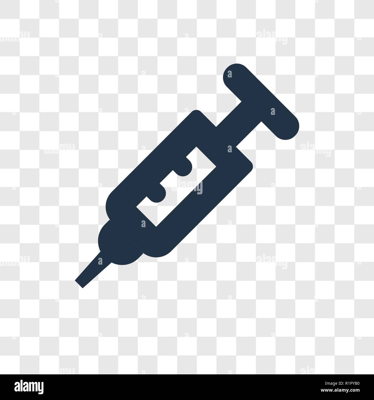 Syringe vector icon isolated on transparent background, Syringe ...