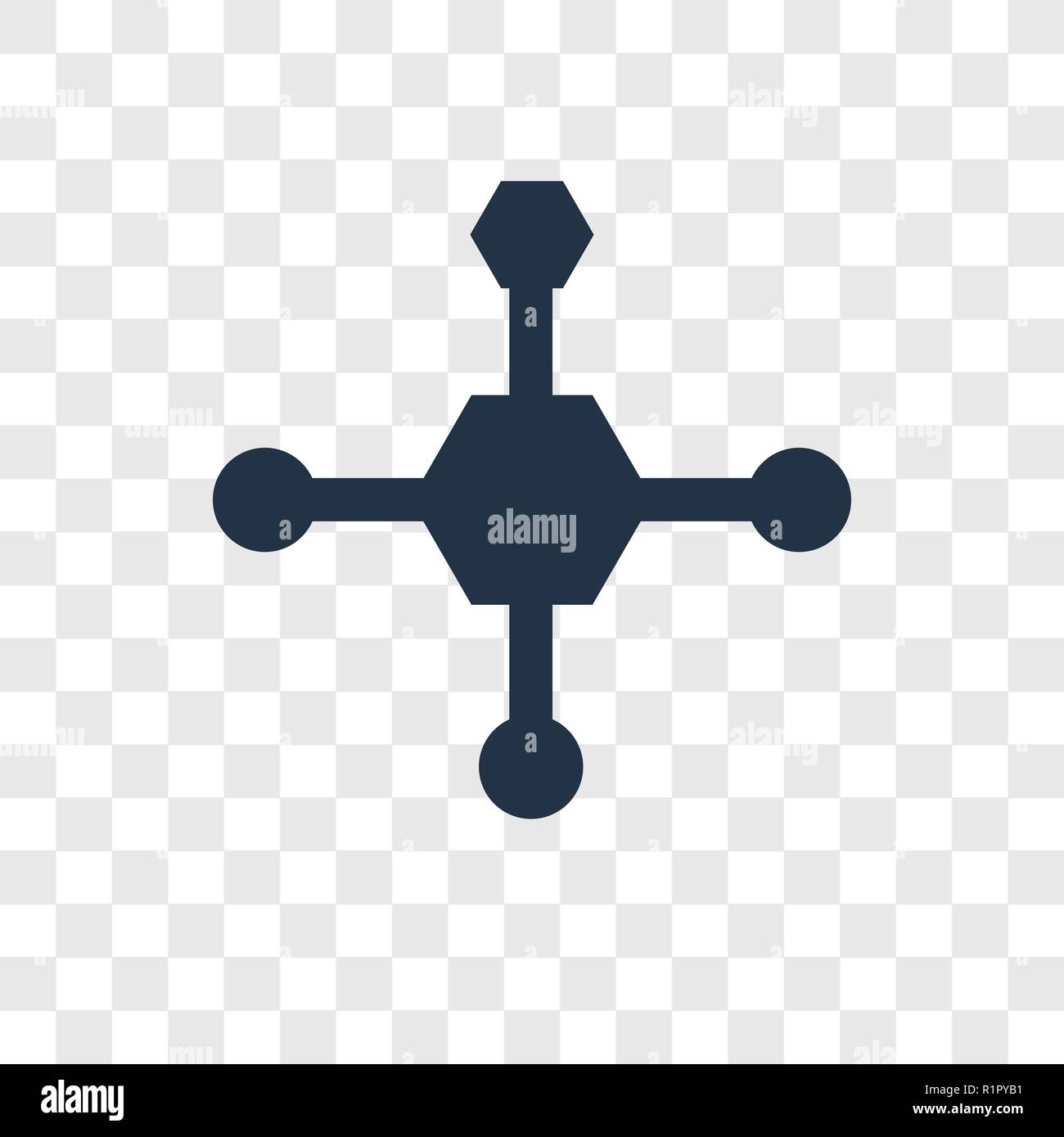 Molecules vector icon isolated on transparent background, Molecules ...