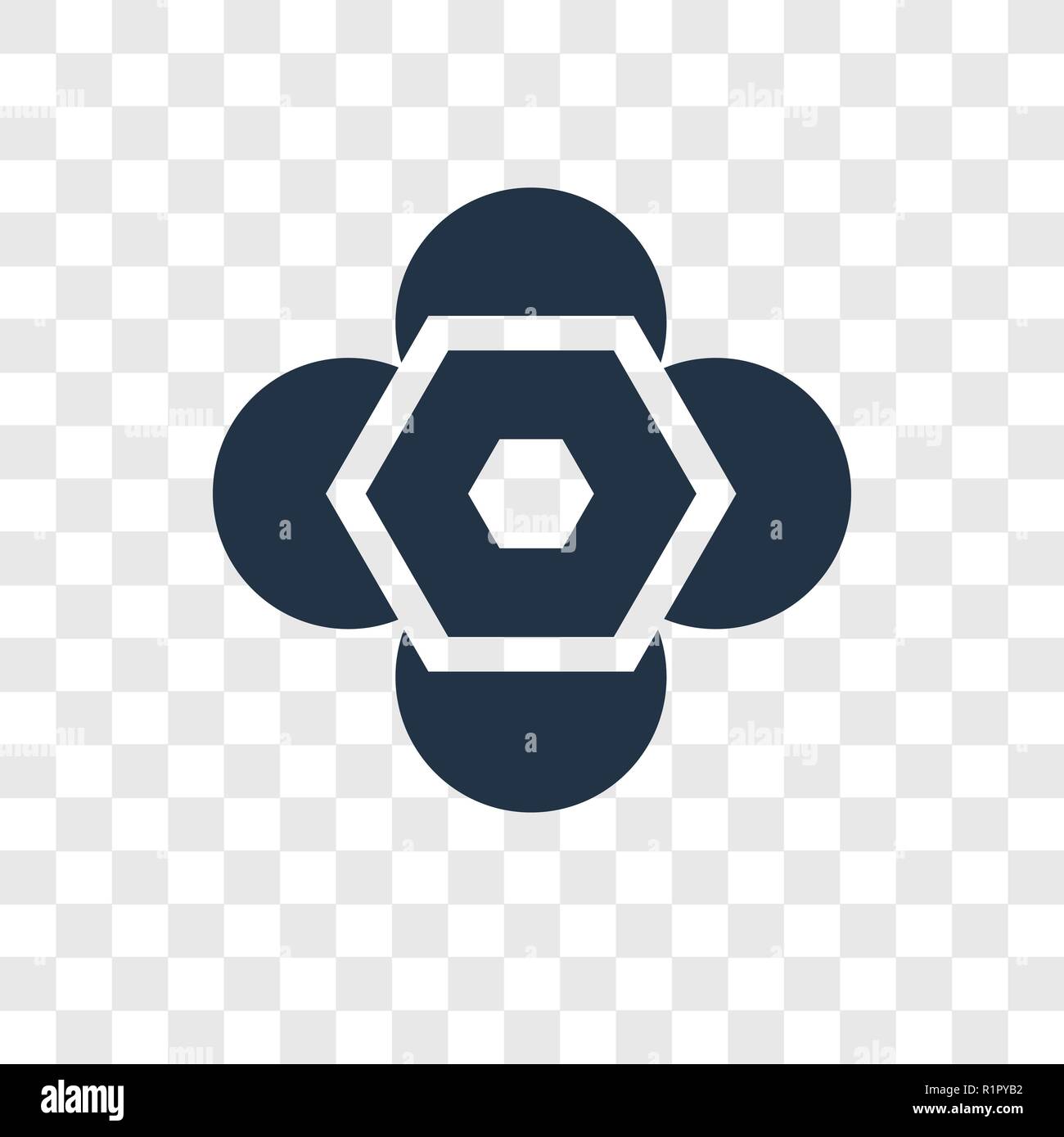 Molecule vector icon isolated on transparent background, Molecule ...