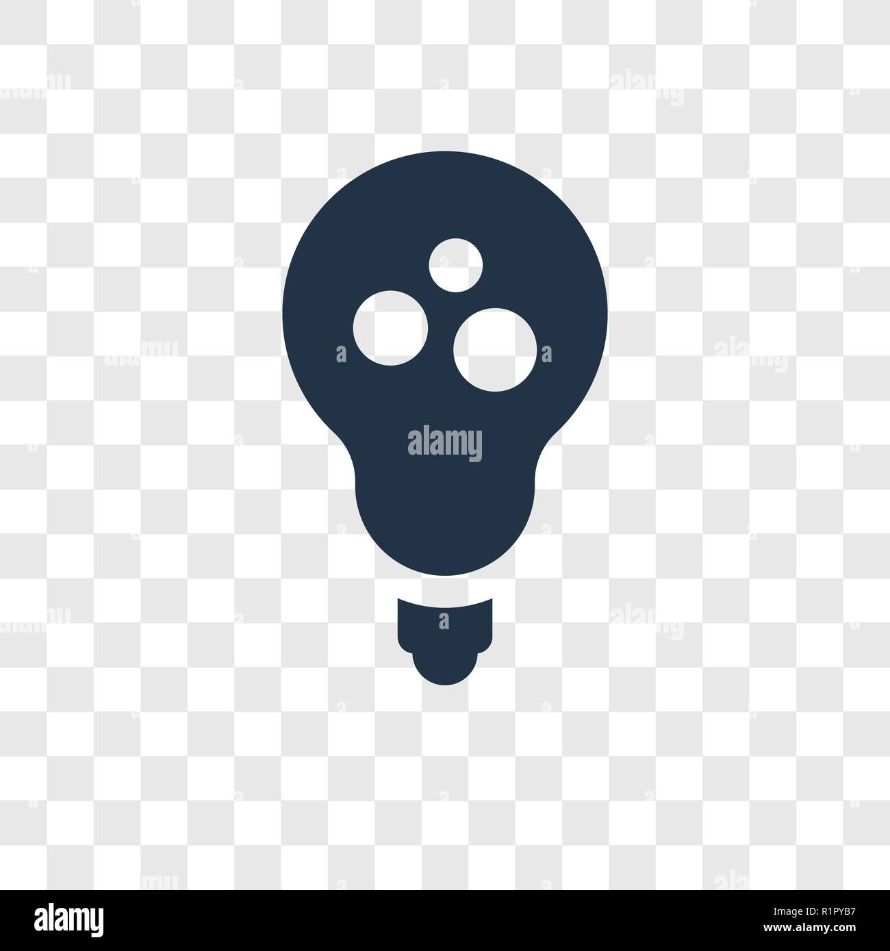 Light bulb vector icon isolated on transparent background, Light bulb ...