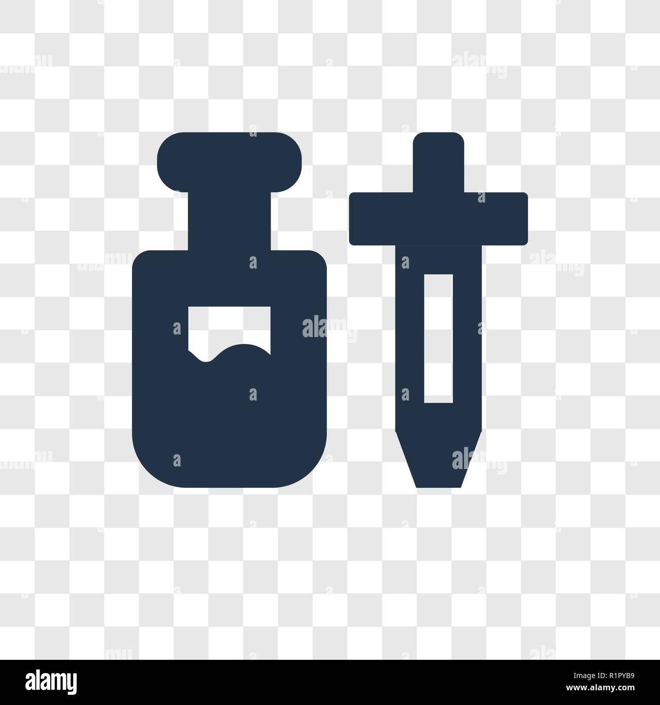 Vial vector icon isolated on transparent background, Vial transparency ...