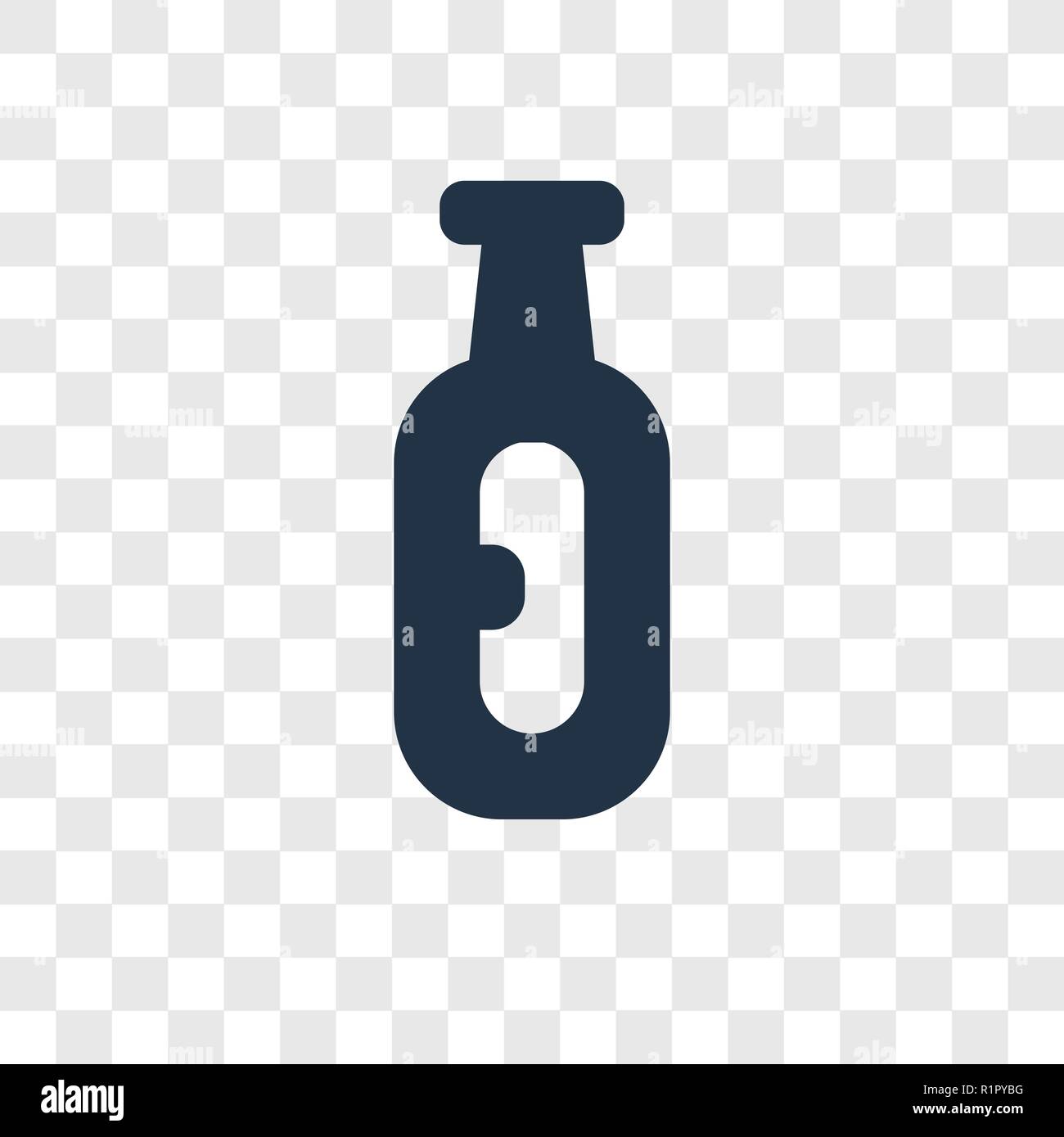 Flask vector icon isolated on transparent background, Flask ...