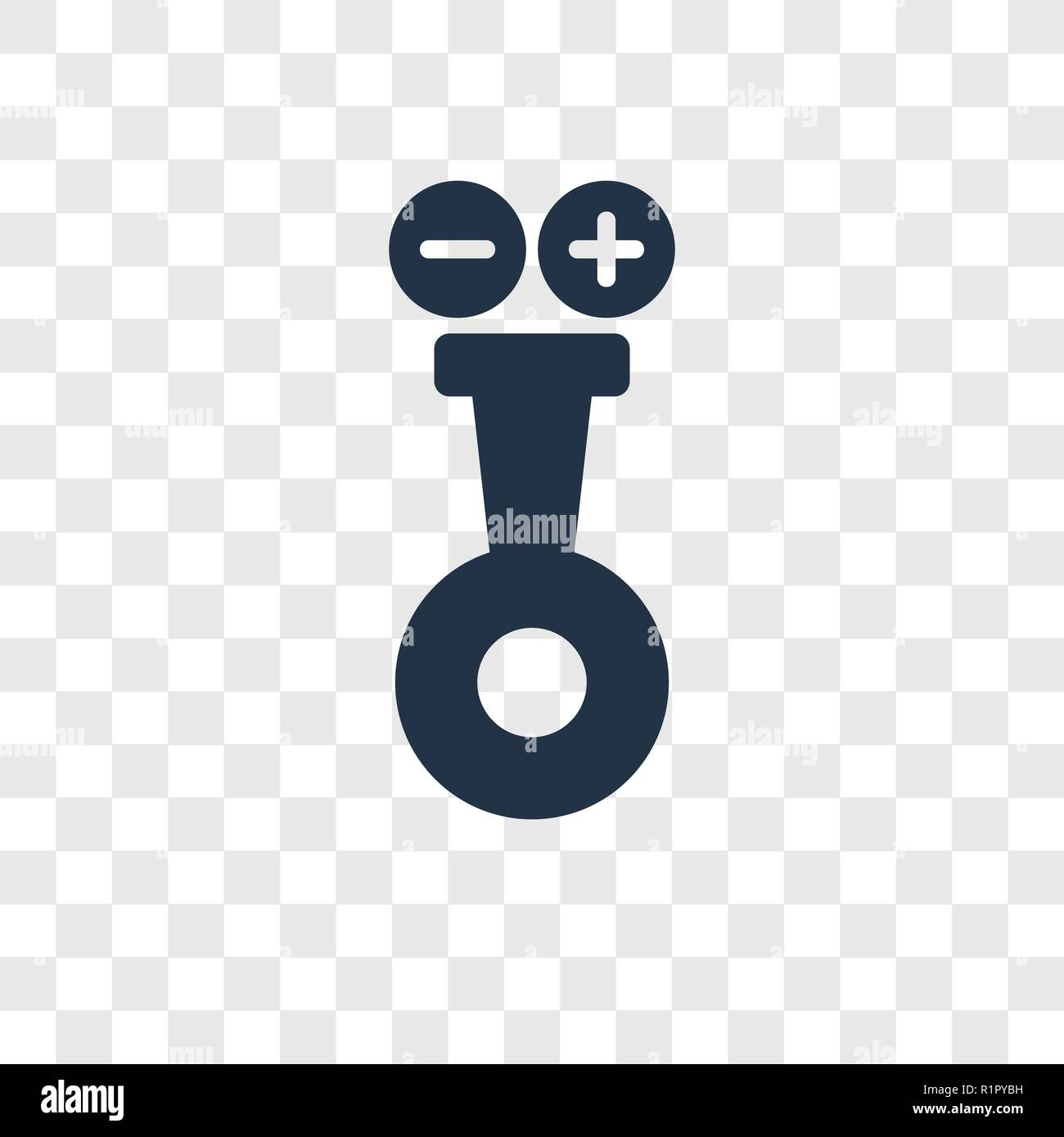 Flask vector icon isolated on transparent background, Flask ...