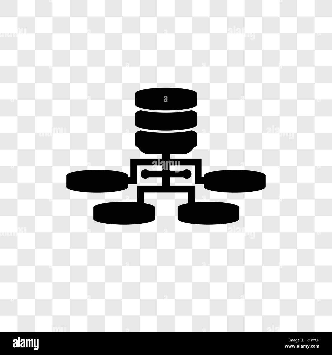 Network vector icon isolated on transparent background, Network ...