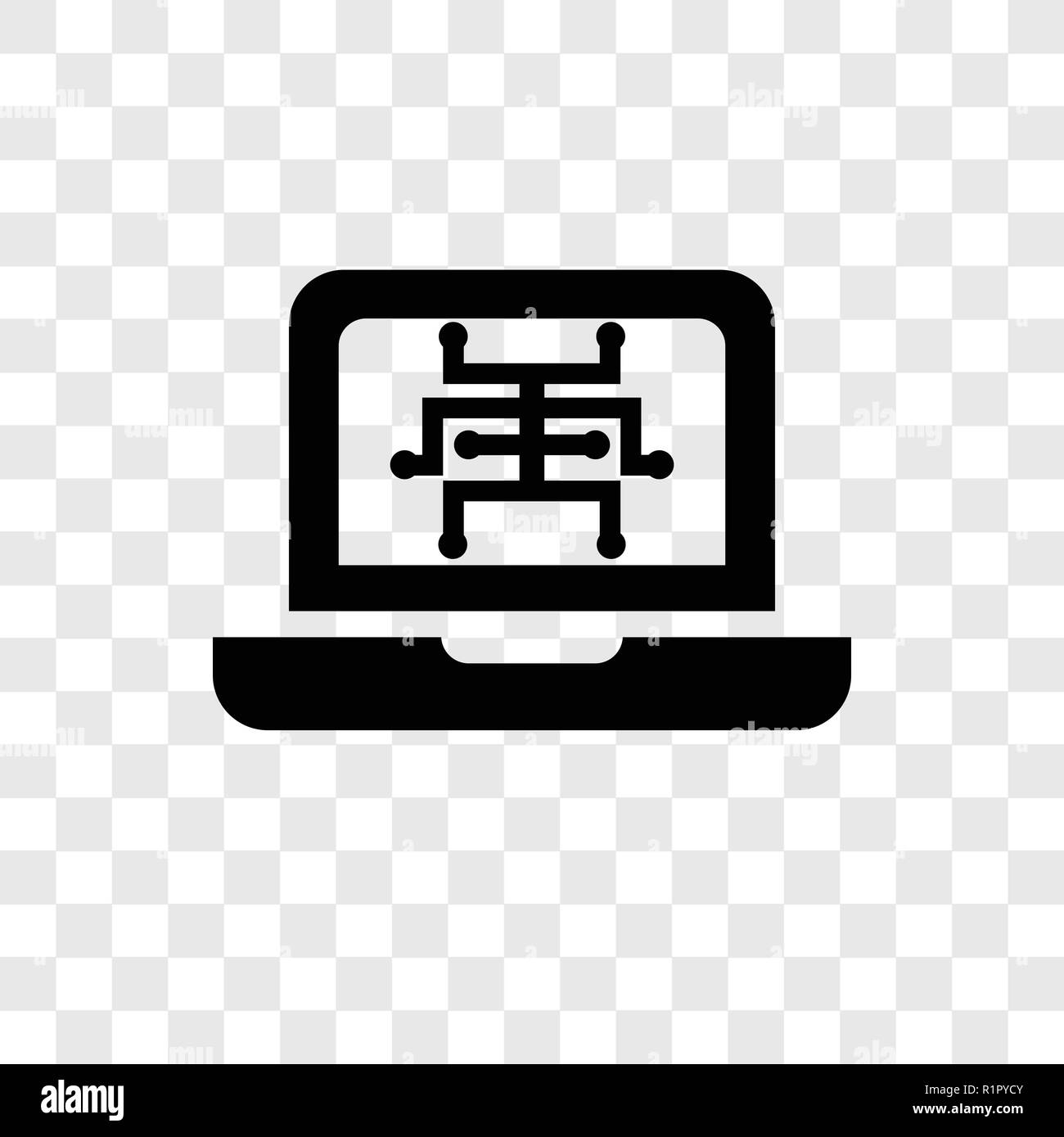 Laptop vector icon isolated on transparent background, Laptop ...