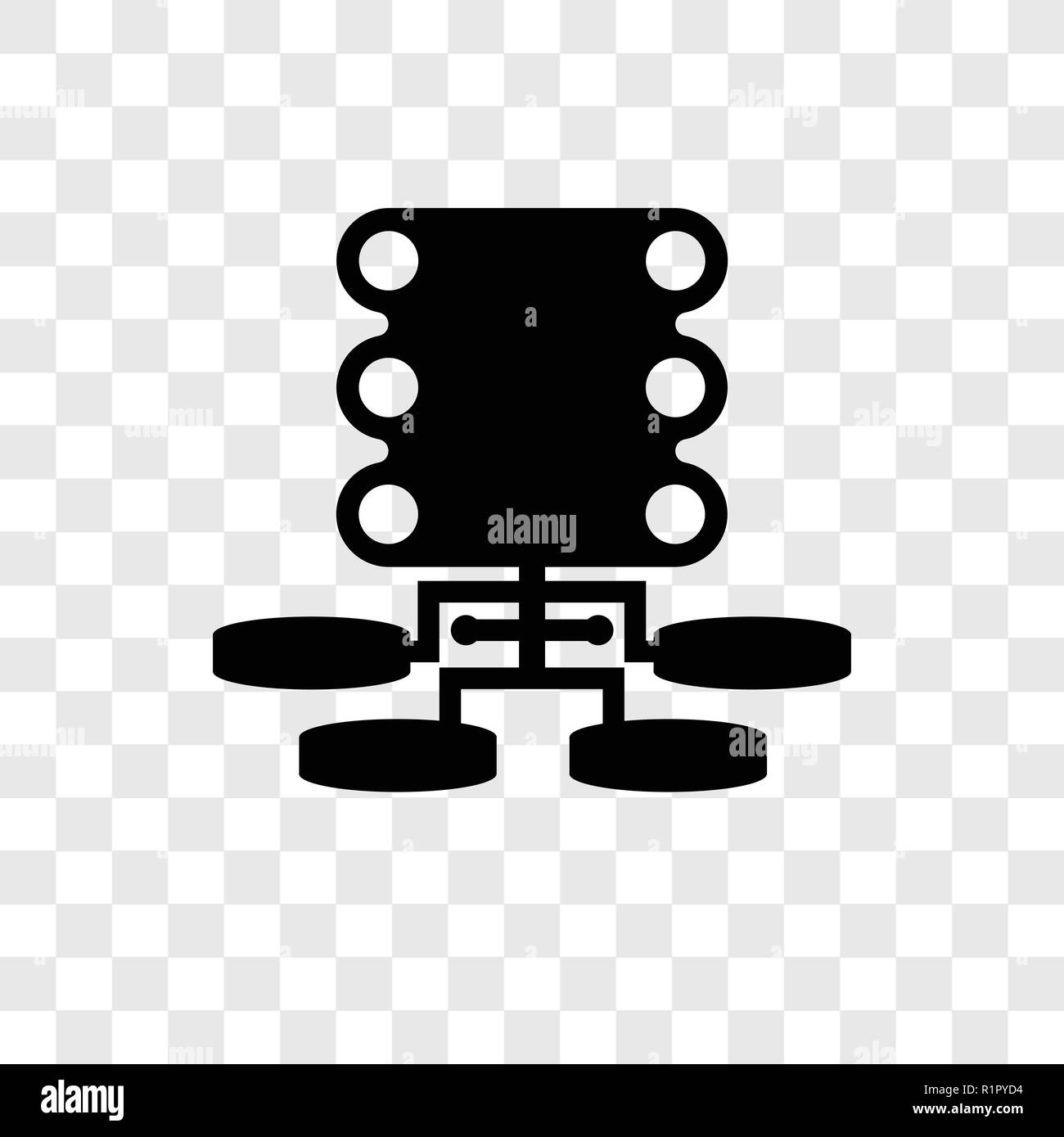 Servers vector icon isolated on transparent background, Servers ...