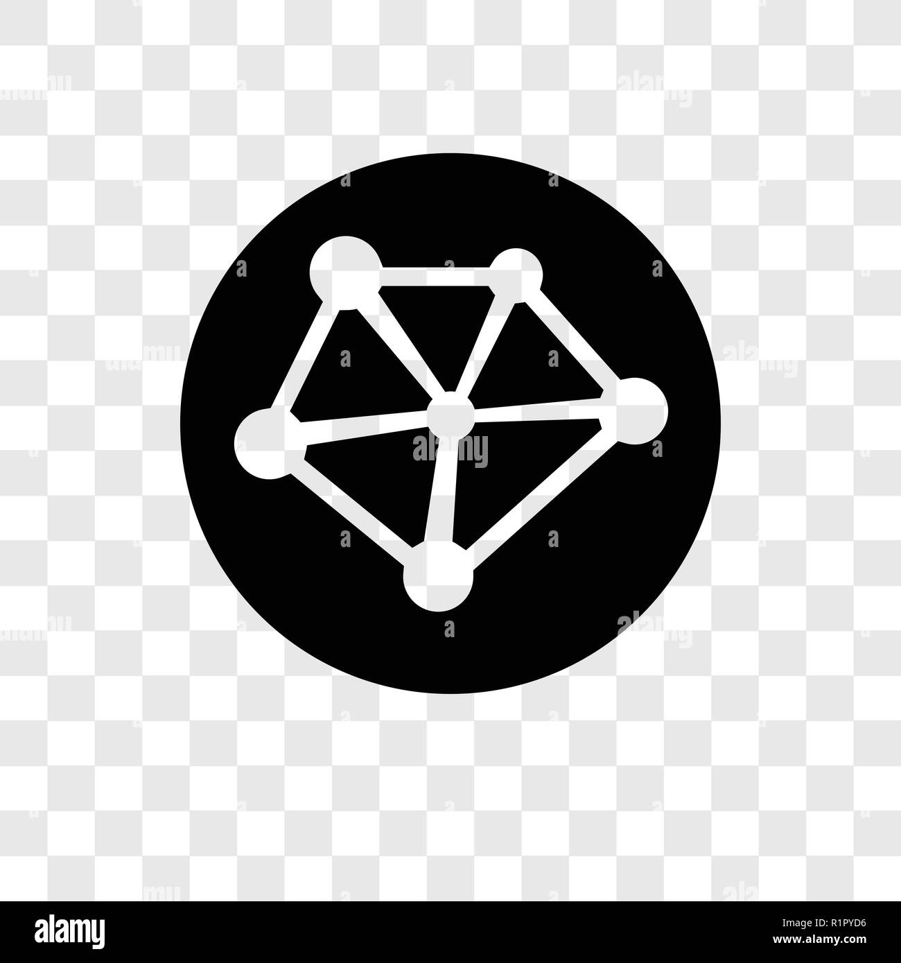Network vector icon isolated on transparent background, Network ...