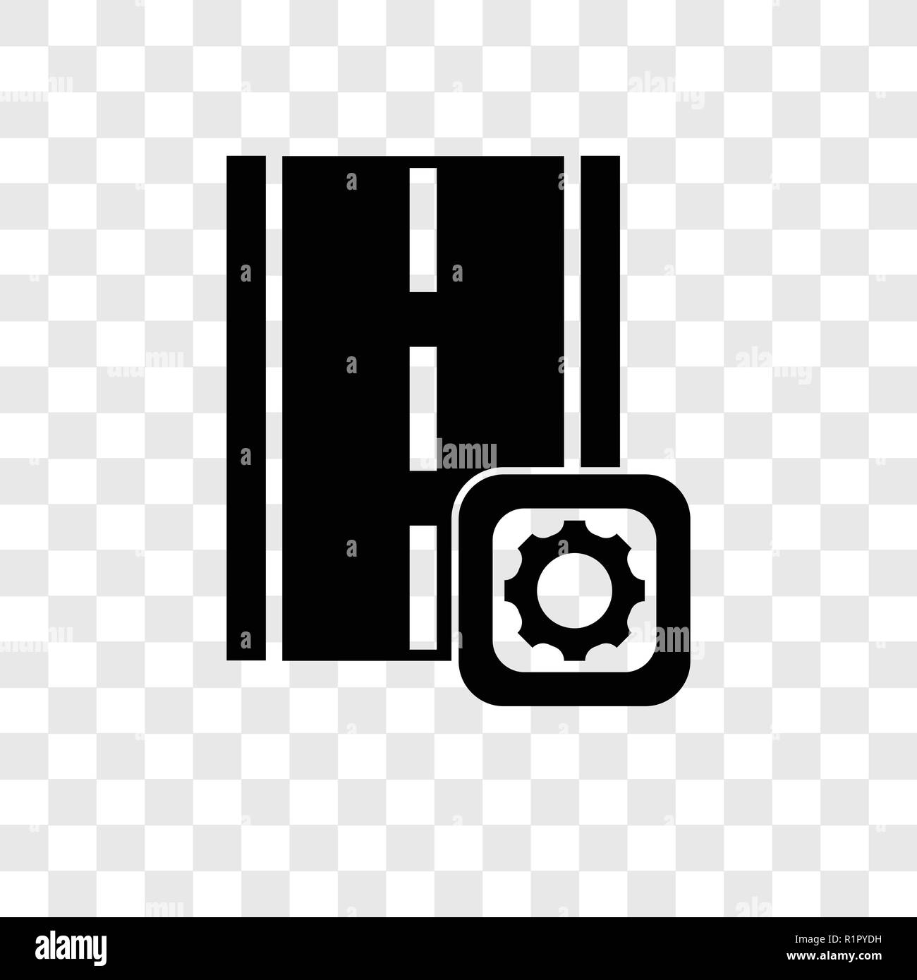 Road vector icon isolated on transparent background, Road transparency ...