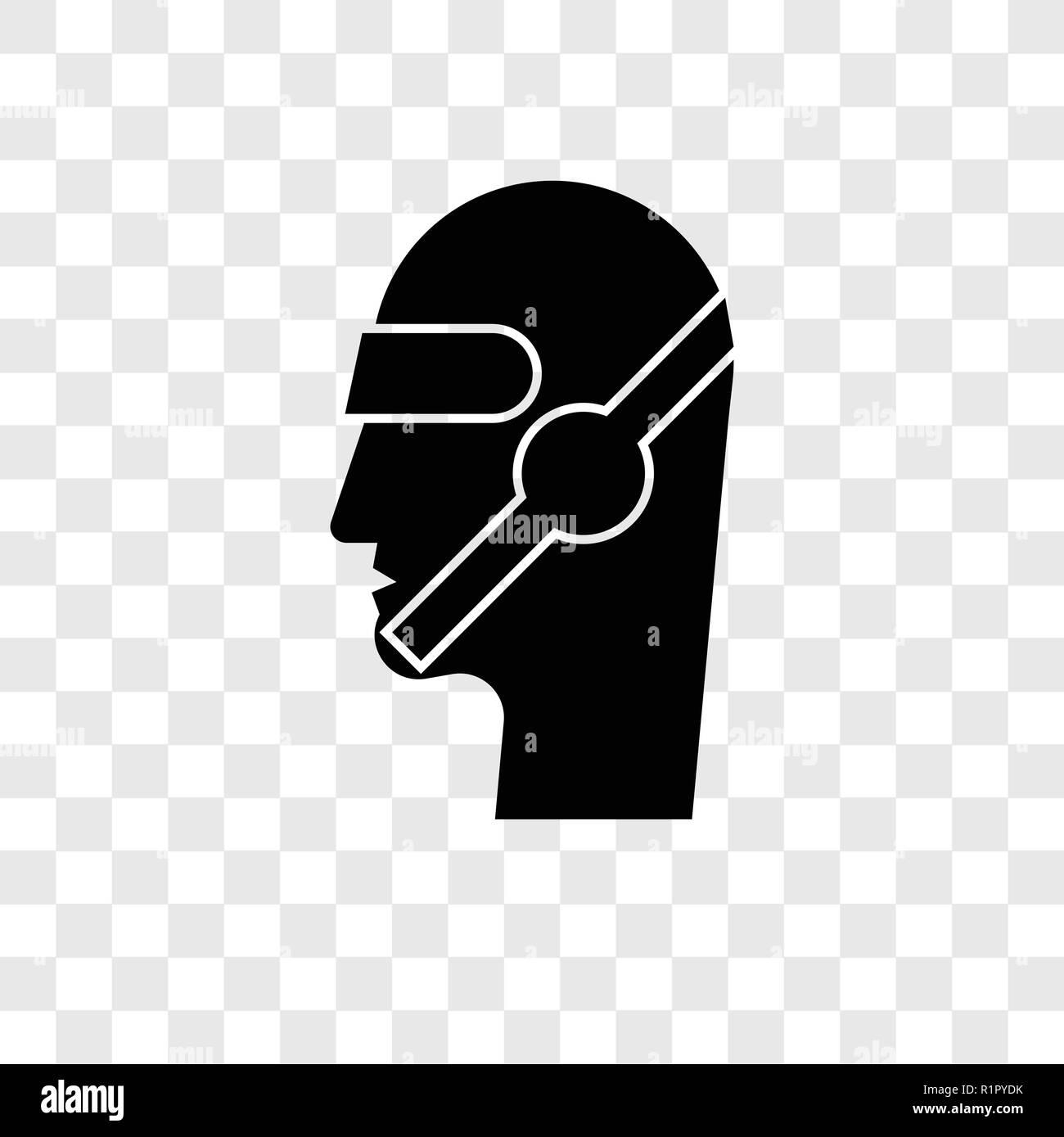 Robot vector icon isolated on transparent background, Robot ...