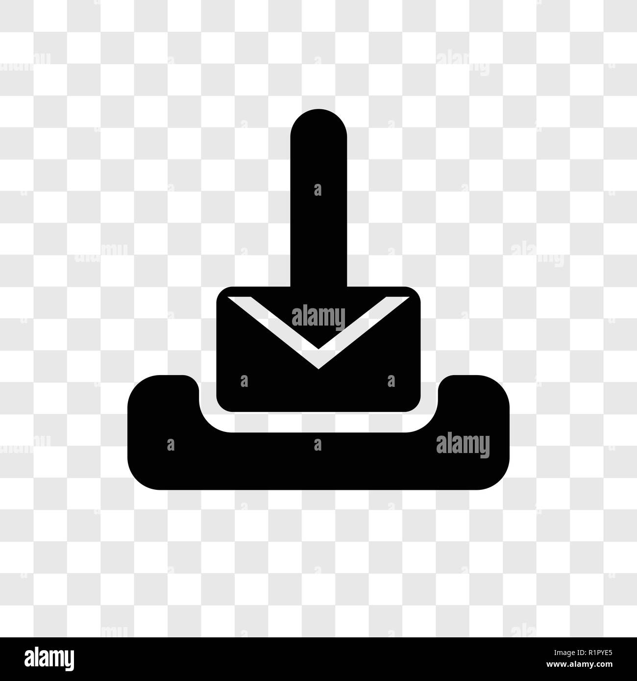 Mail vector icon isolated on transparent background, Mail transparency ...