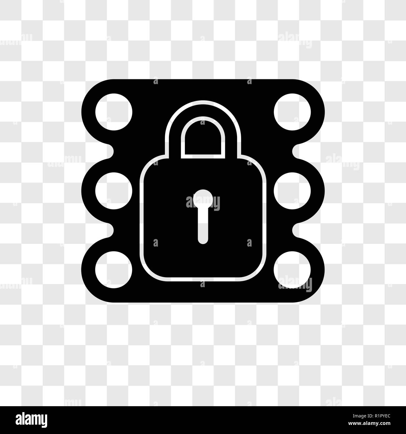 Secure data vector icon isolated on transparent background, Secure data ...