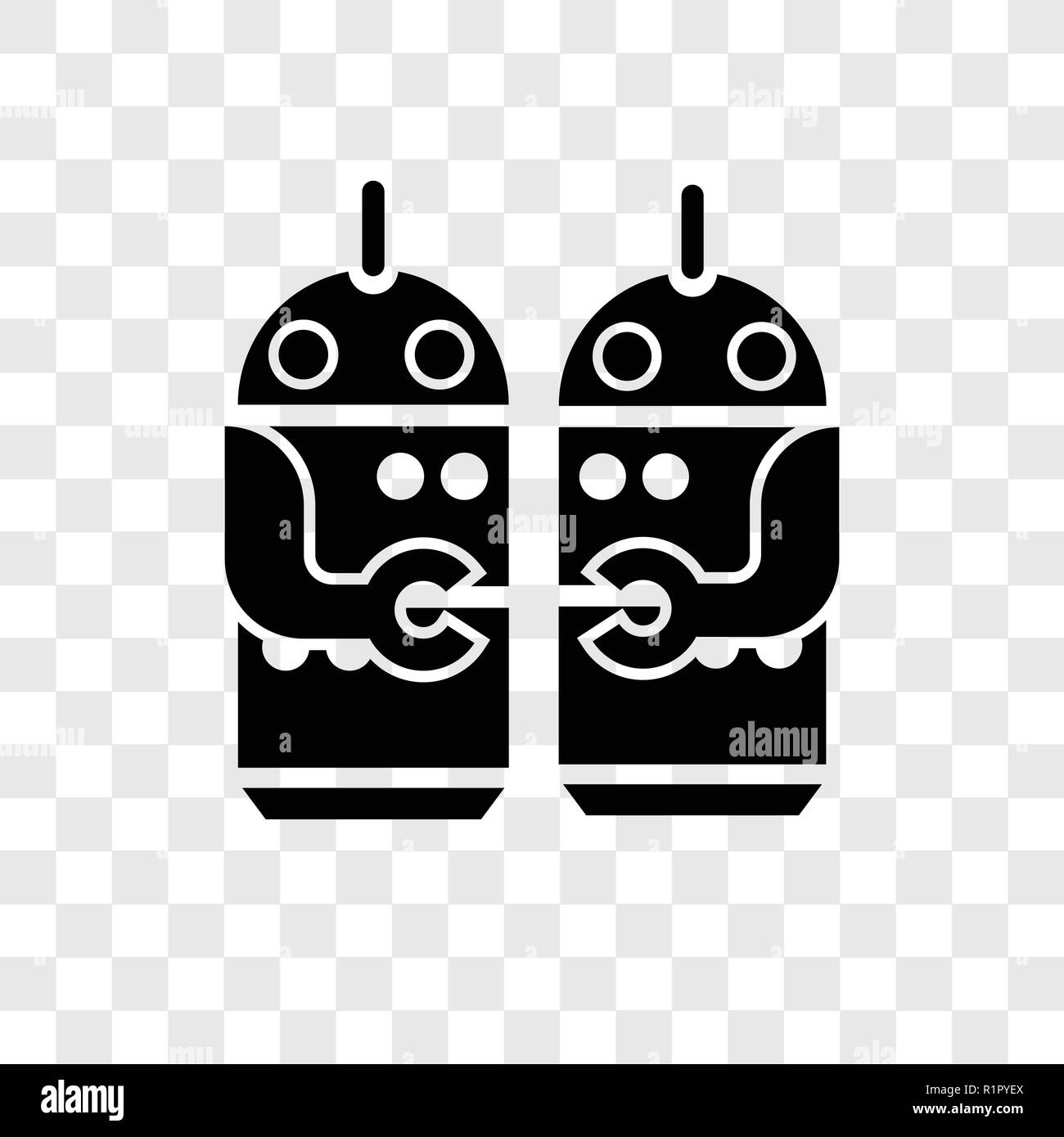 Robots vector icon isolated on transparent background, Robots ...
