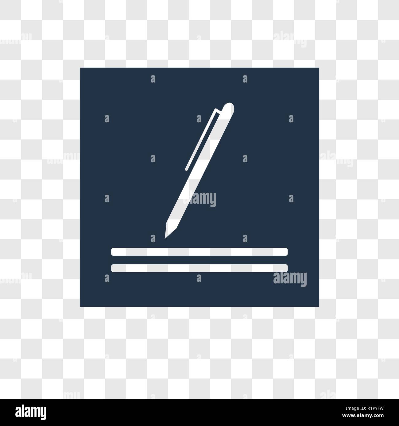 Edit vector icon isolated on transparent background, Edit transparency ...