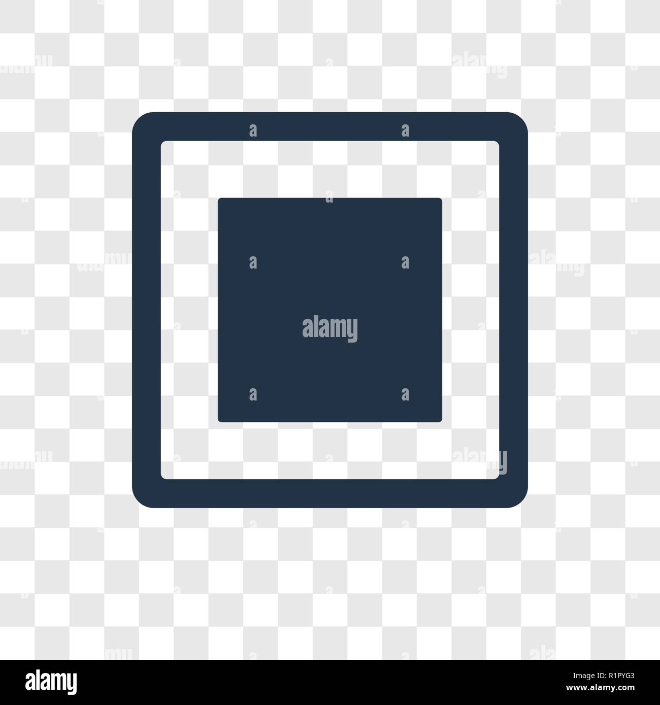 Square vector icon isolated on transparent background, Square ...