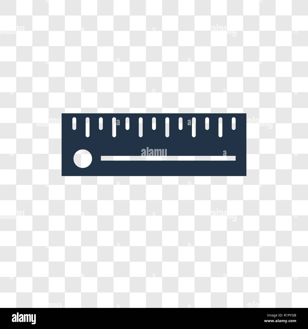 Ruler vector icon isolated on transparent background, Ruler ...