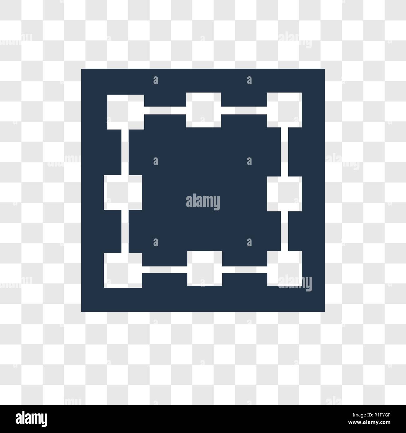 Bounding box vector icon isolated on transparent background, Bounding ...