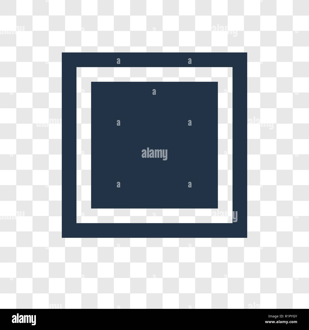 Square vector icon isolated on transparent background, Square ...