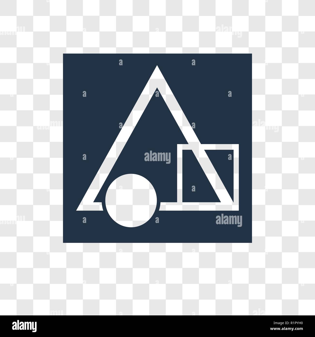 Shapes vector icon isolated on transparent background, Shapes ...