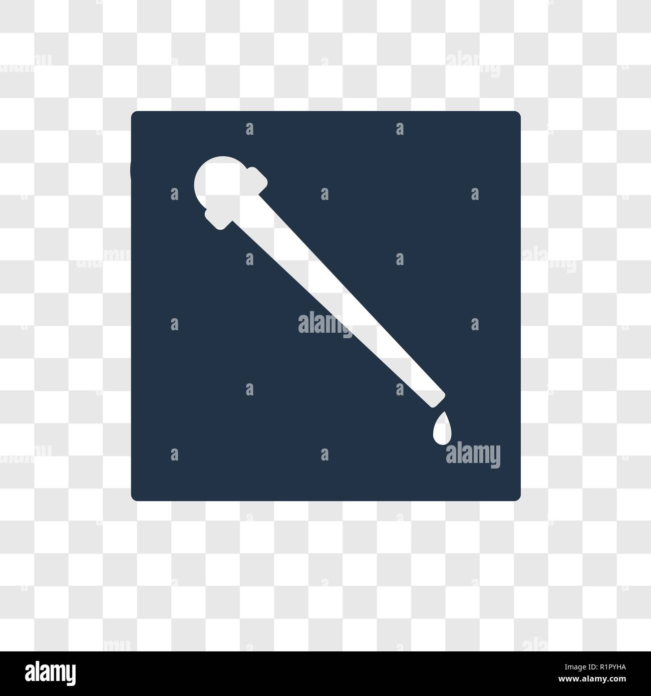 Eyedropper vector icon isolated on transparent background, Eyedropper ...