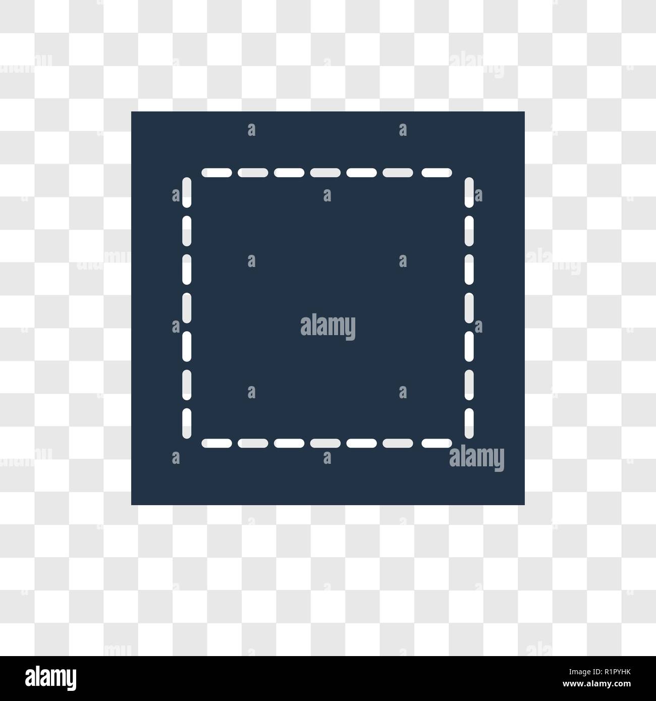 Square vector icon isolated on transparent background, Square ...