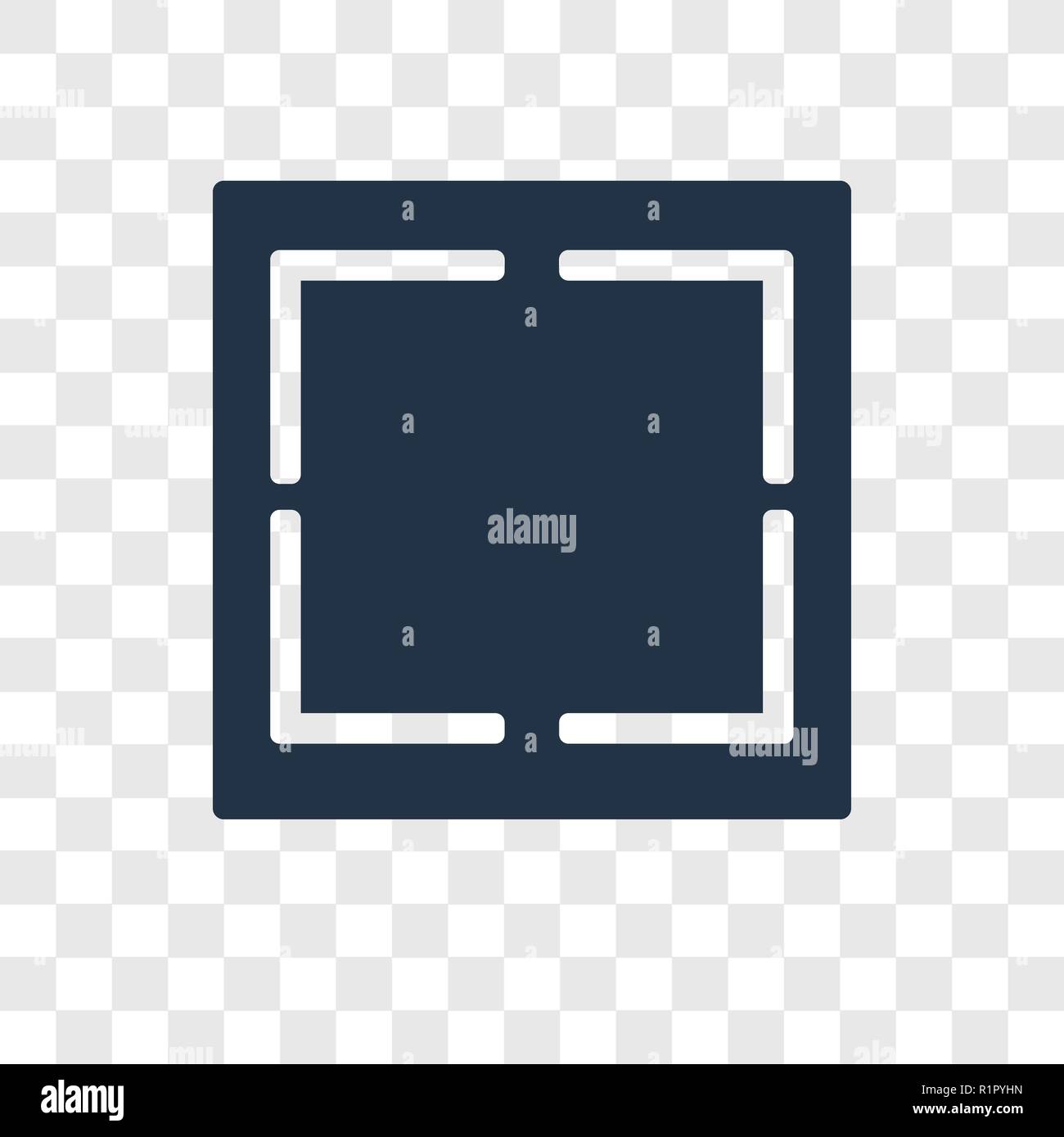 Crop vector icon isolated on transparent background, Crop transparency ...