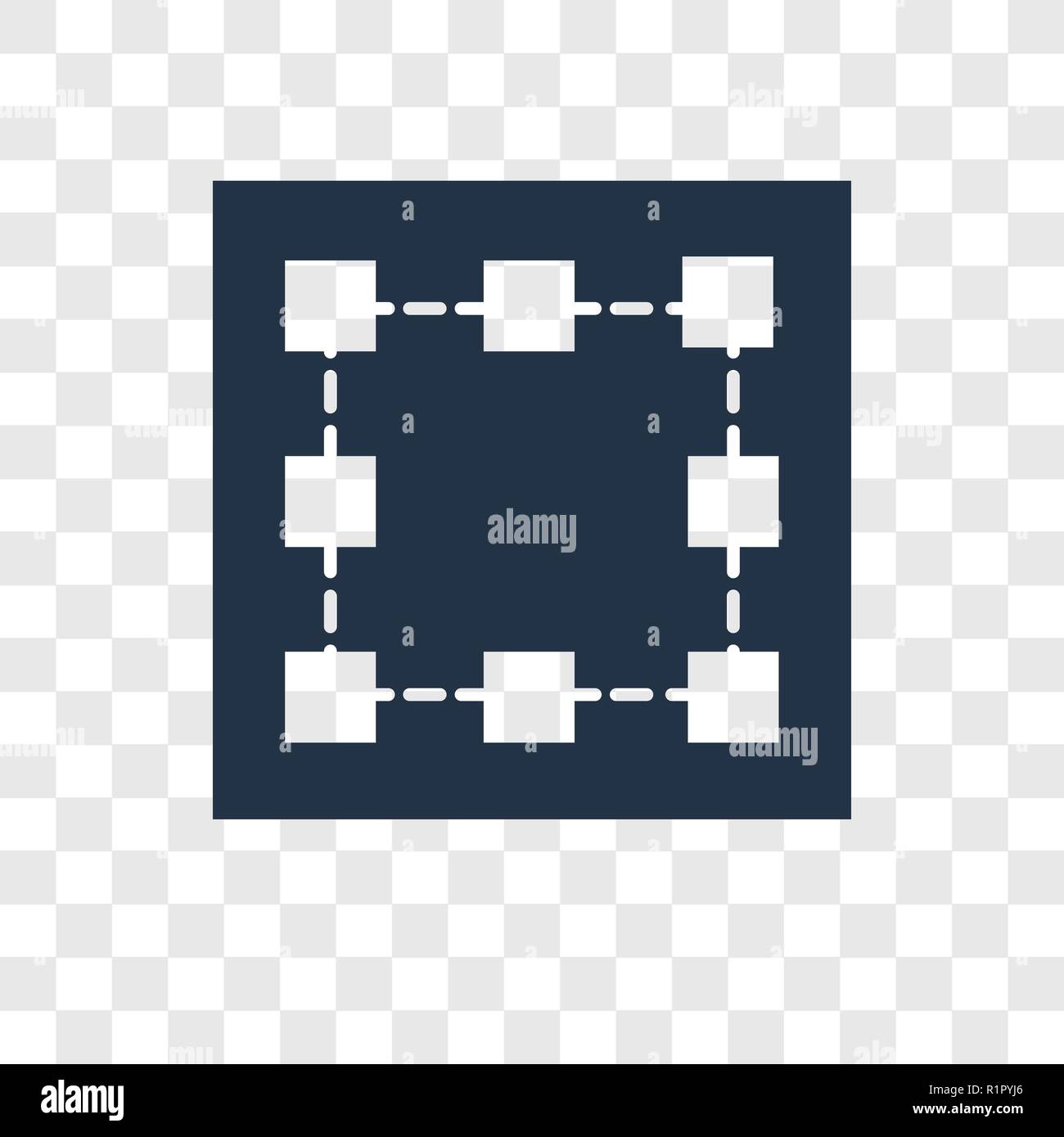 Square vector icon isolated on transparent background, Square ...