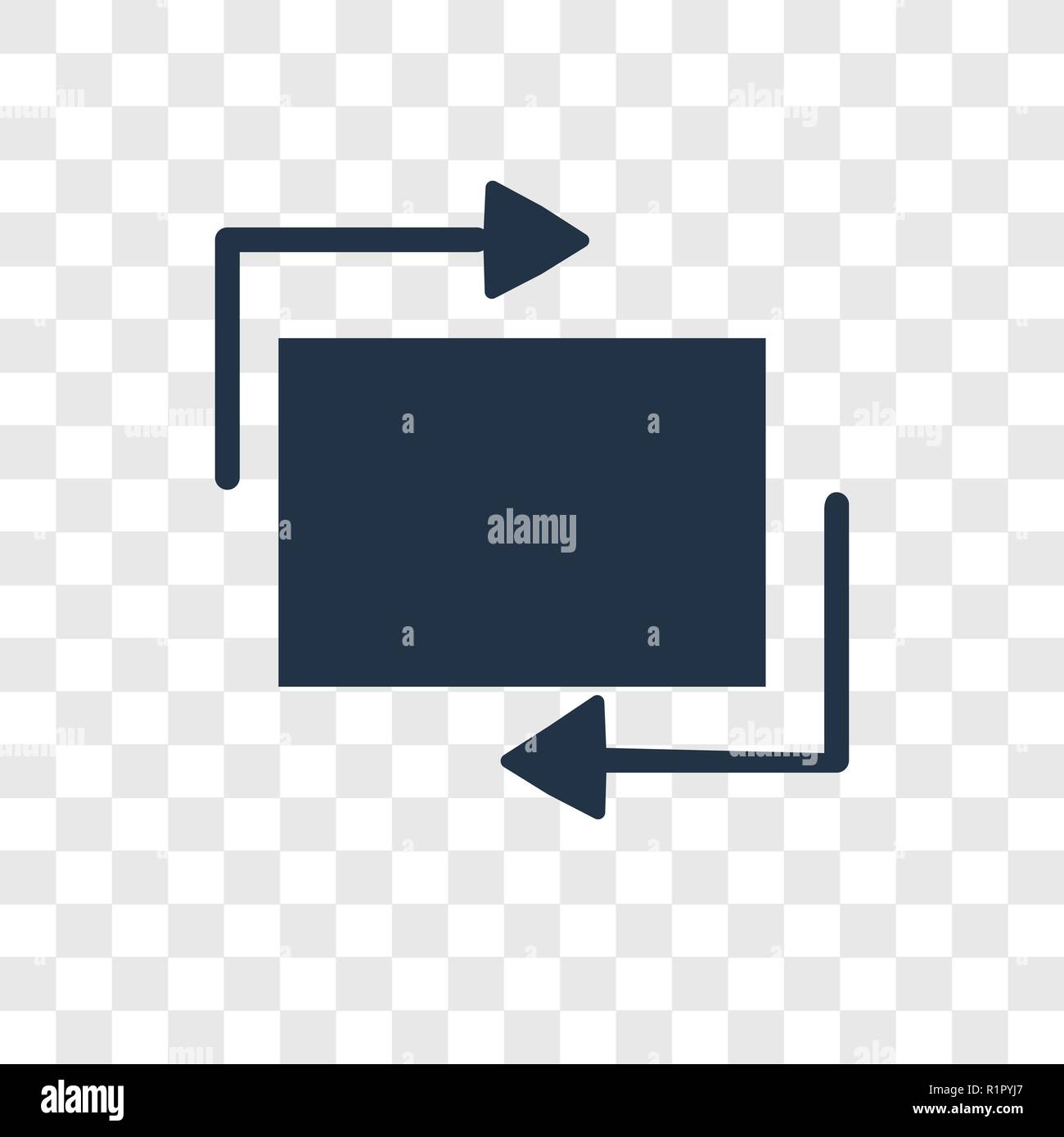 Rotate vector icon isolated on transparent background, Rotate ...