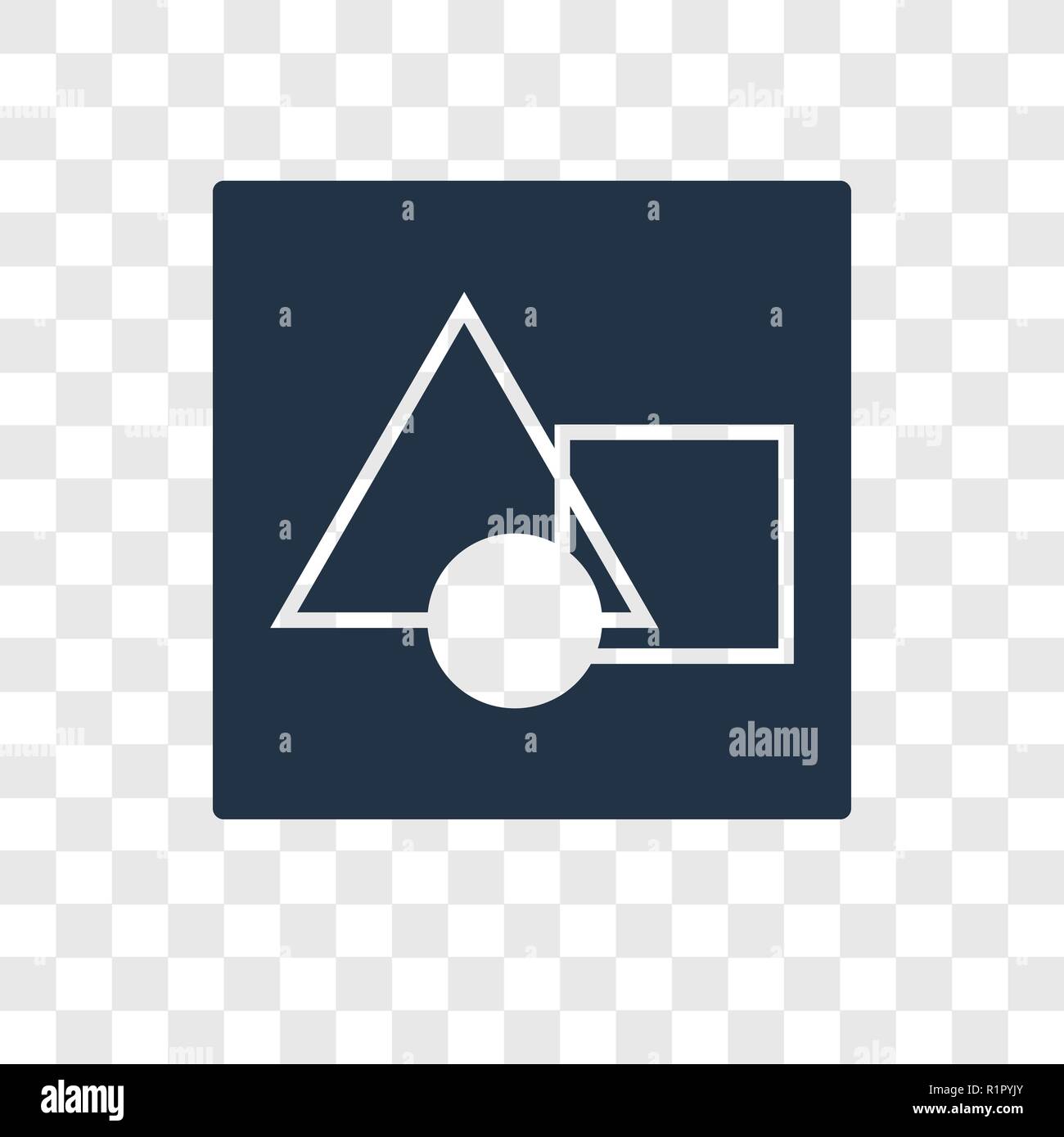 Triangle vector icon isolated on transparent background, Triangle ...