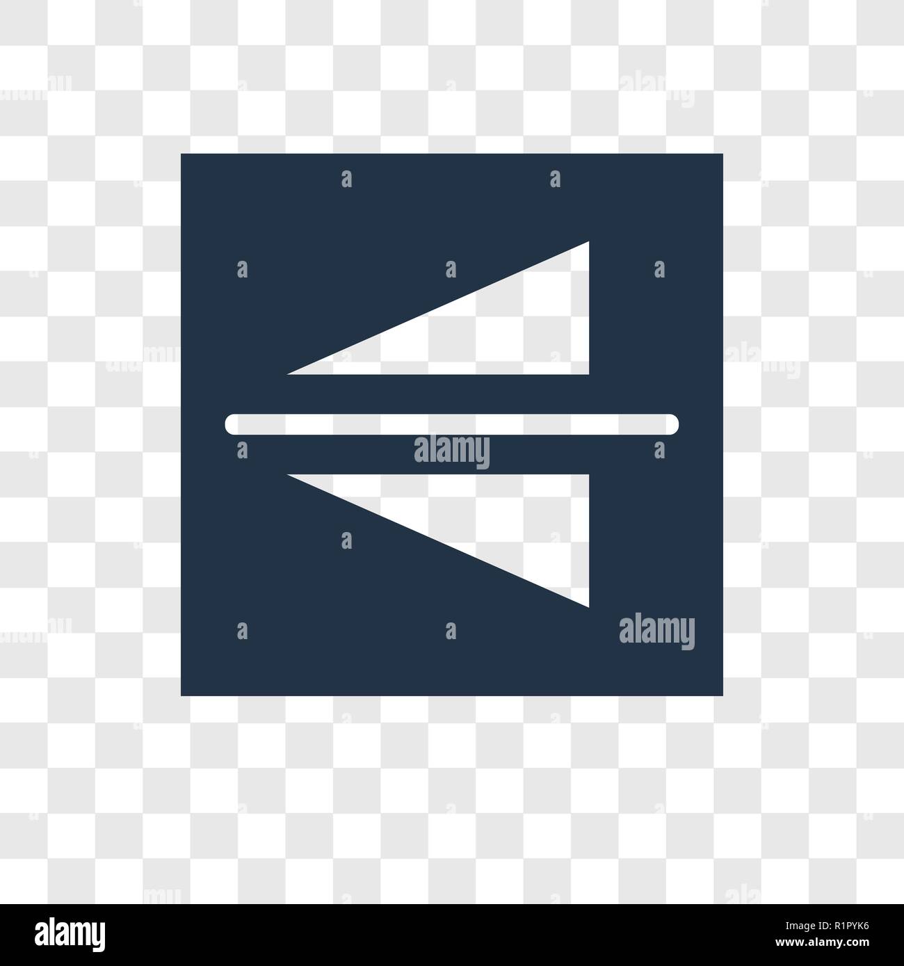 Flip vector icon isolated on transparent background, Flip transparency ...