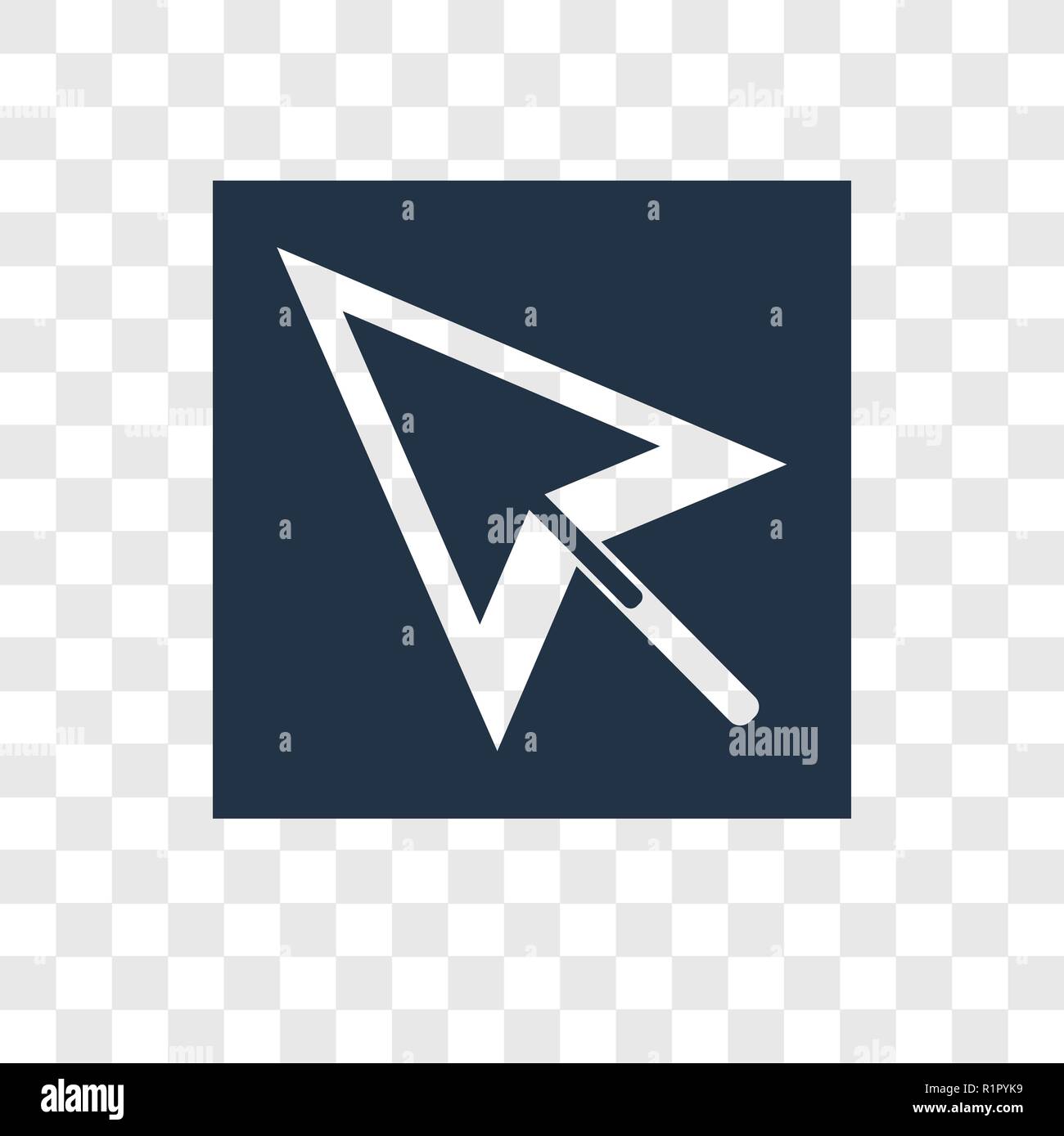 Cursor vector icon isolated on transparent background, Cursor ...