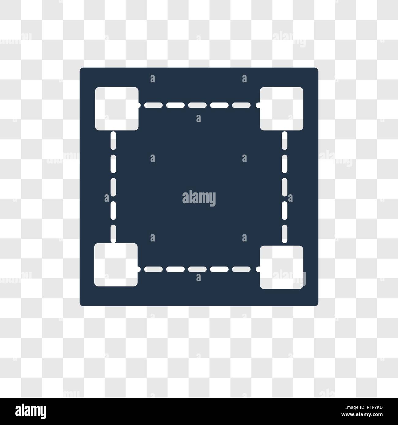 Square vector icon isolated on transparent background, Square ...