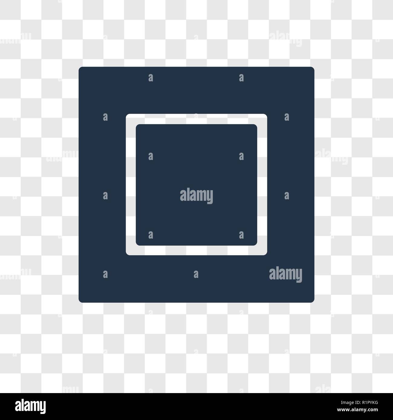 Square vector icon isolated on transparent background, Square ...