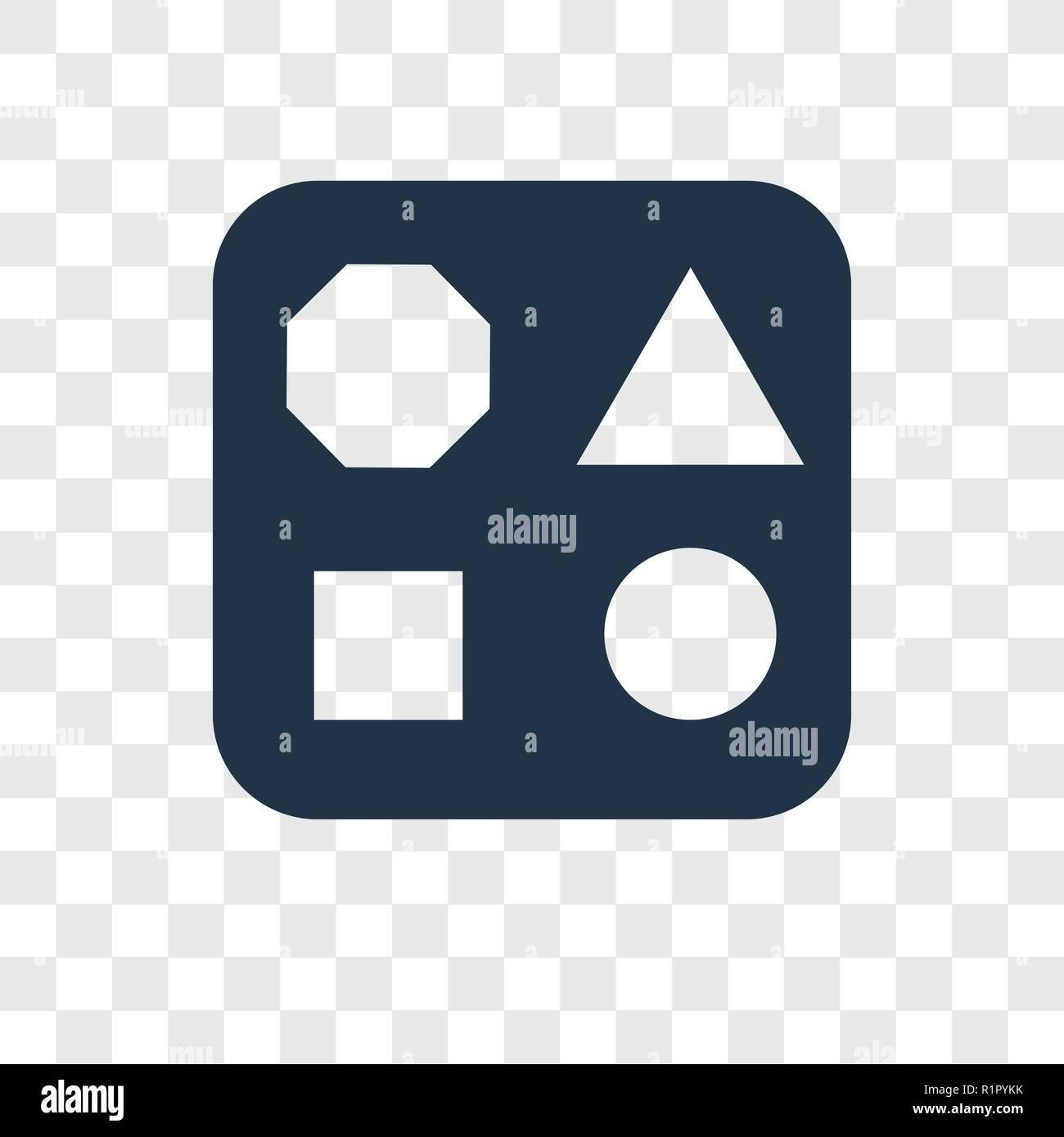 Shapes vector icon isolated on transparent background, Shapes ...
