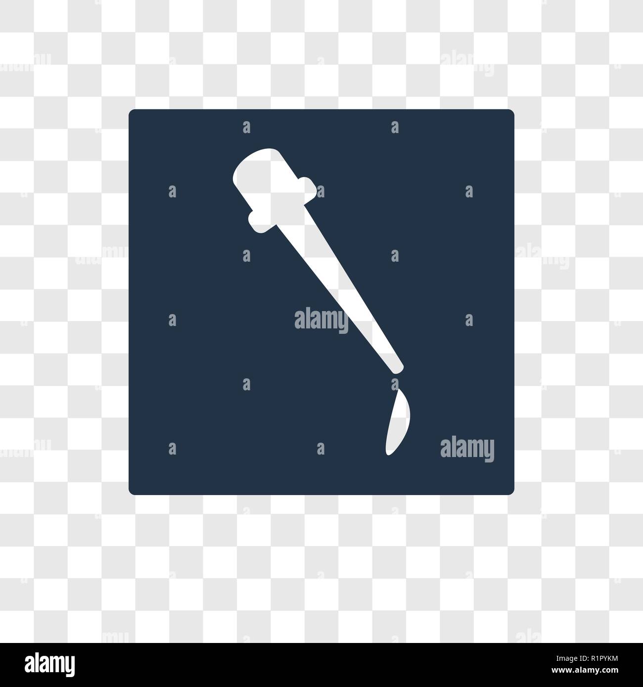 Eyedropper vector icon isolated on transparent background, Eyedropper ...