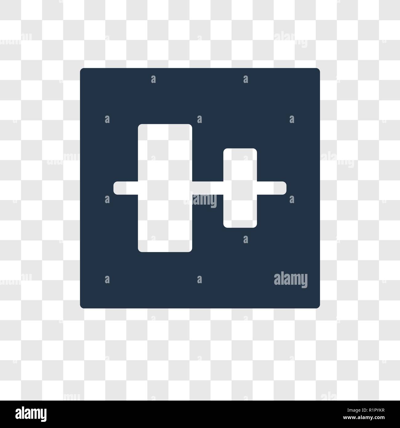 Vertical alignment vector icon isolated on transparent background ...