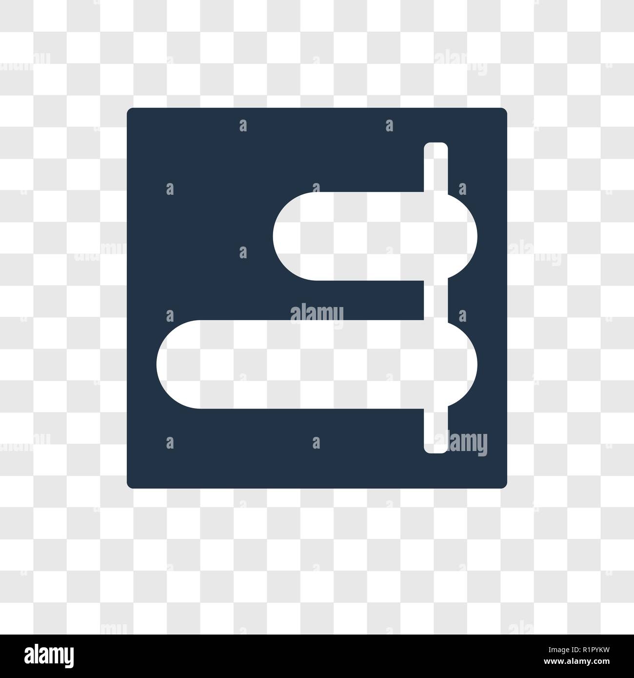 Right alignment vector icon isolated on transparent background, Right ...