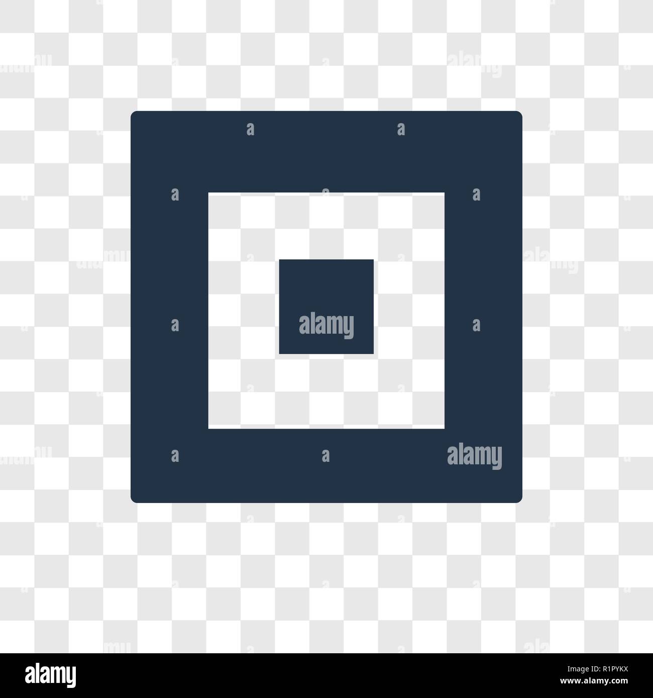 Square vector icon isolated on transparent background, Square ...