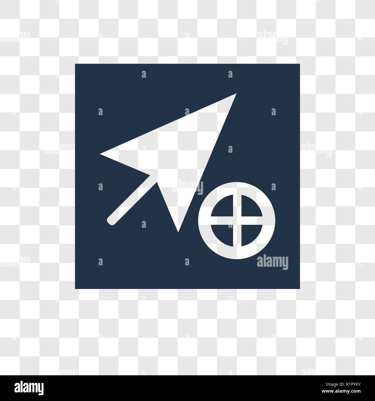 Cursor vector icon isolated on transparent background, Cursor transparency logo concept Stock ...