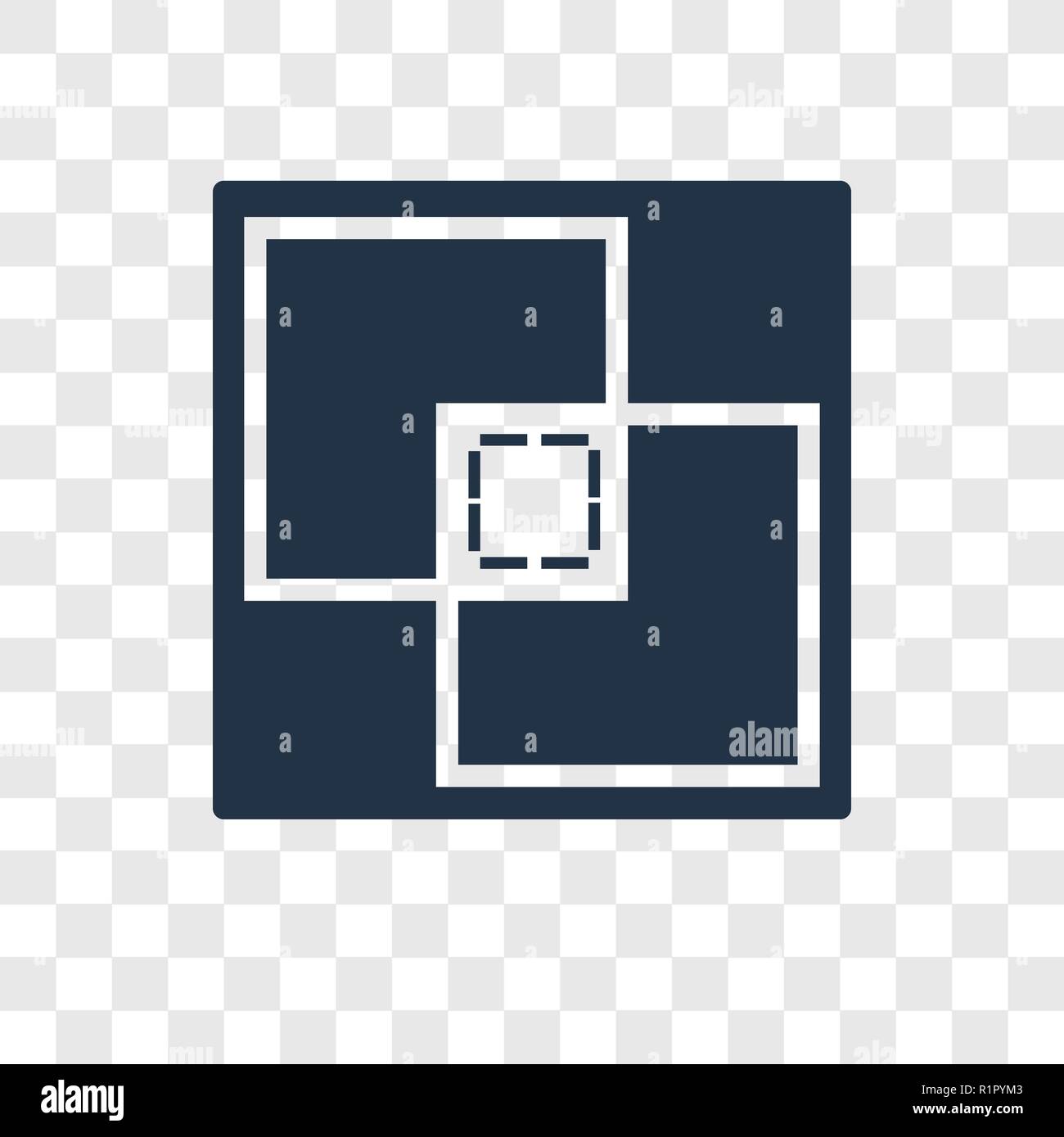 Crop vector icon isolated on transparent background, Crop transparency ...