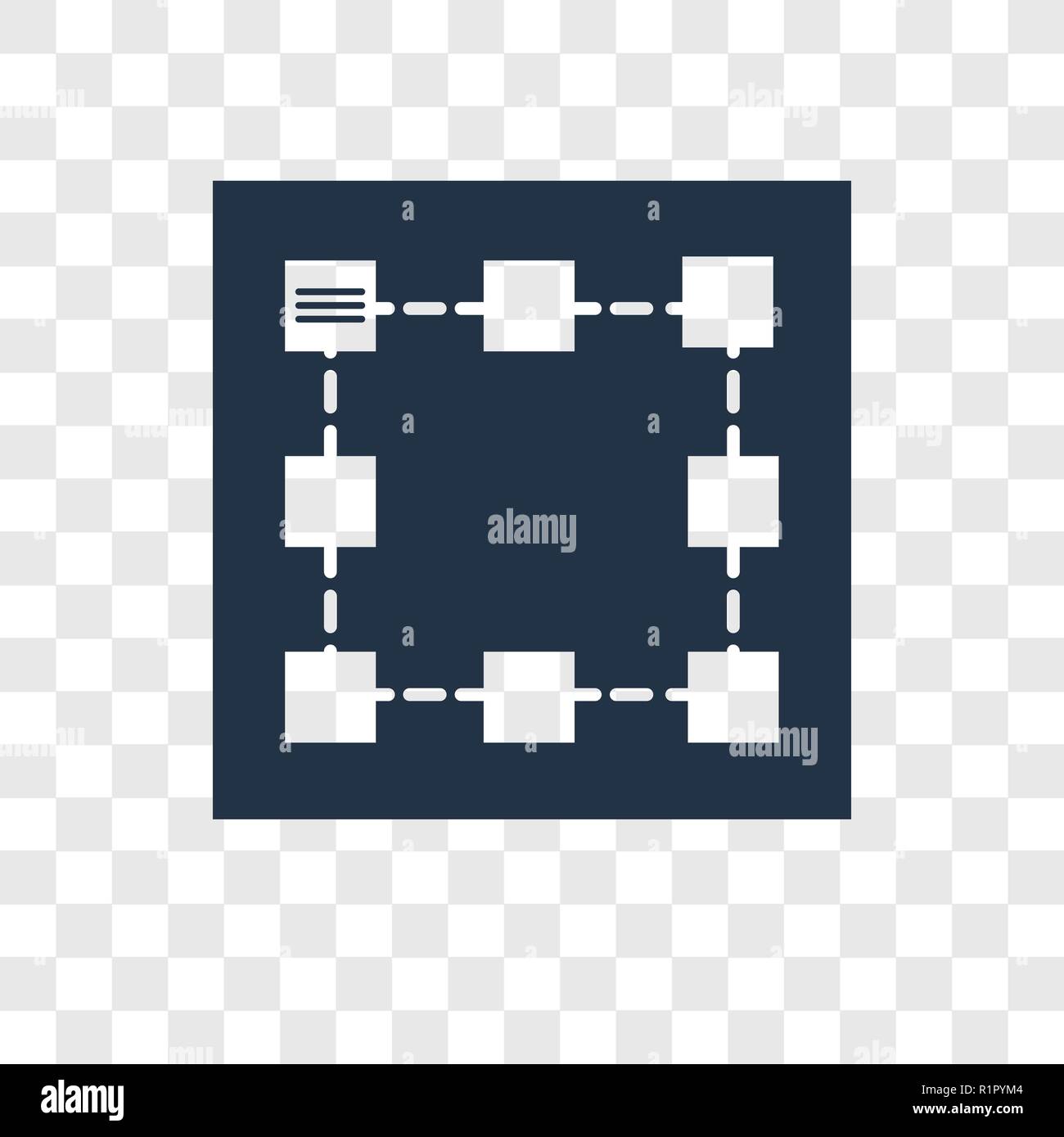 Square vector icon isolated on transparent background, Square ...