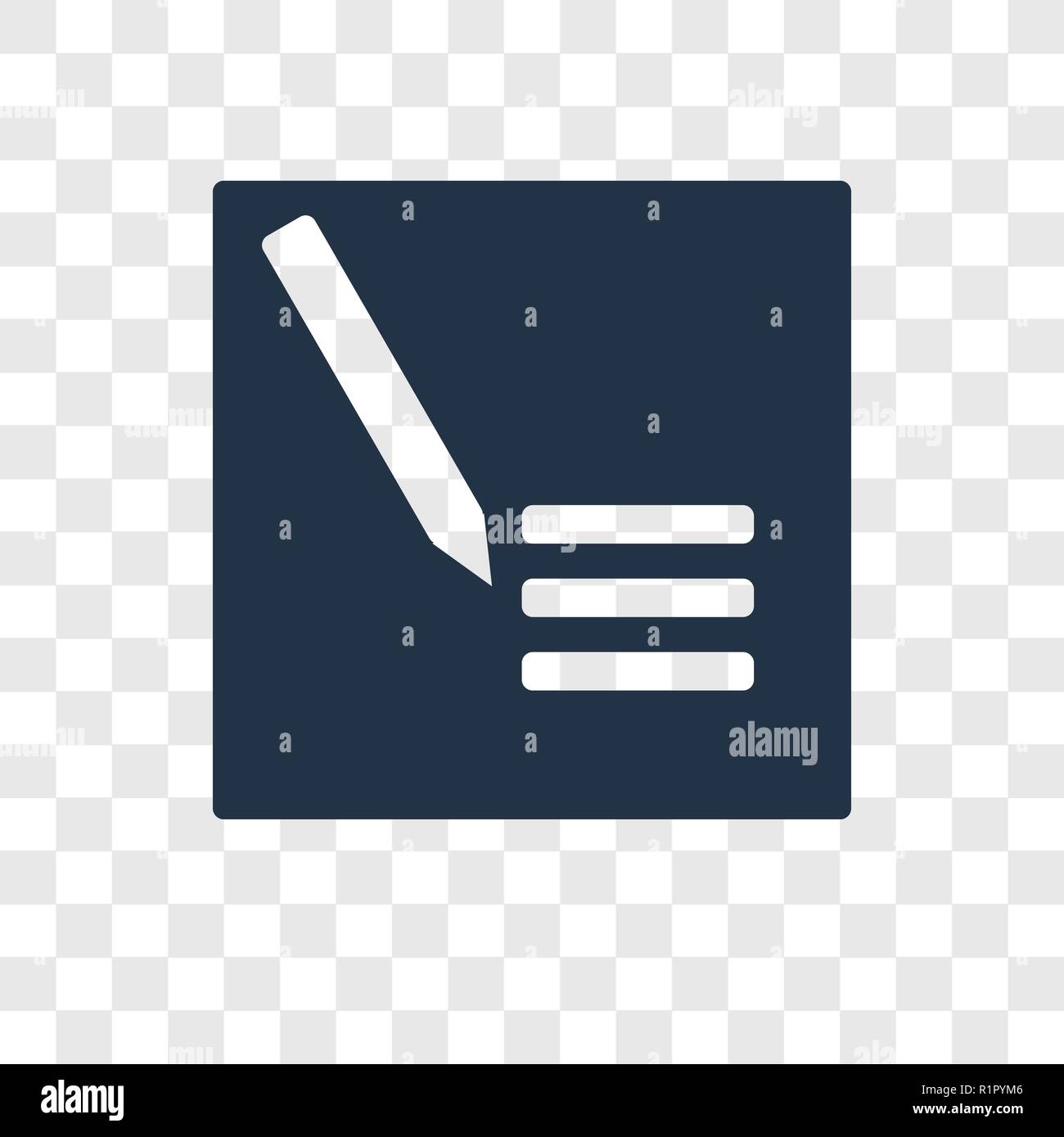 Edit vector icon isolated on transparent background, Edit transparency ...