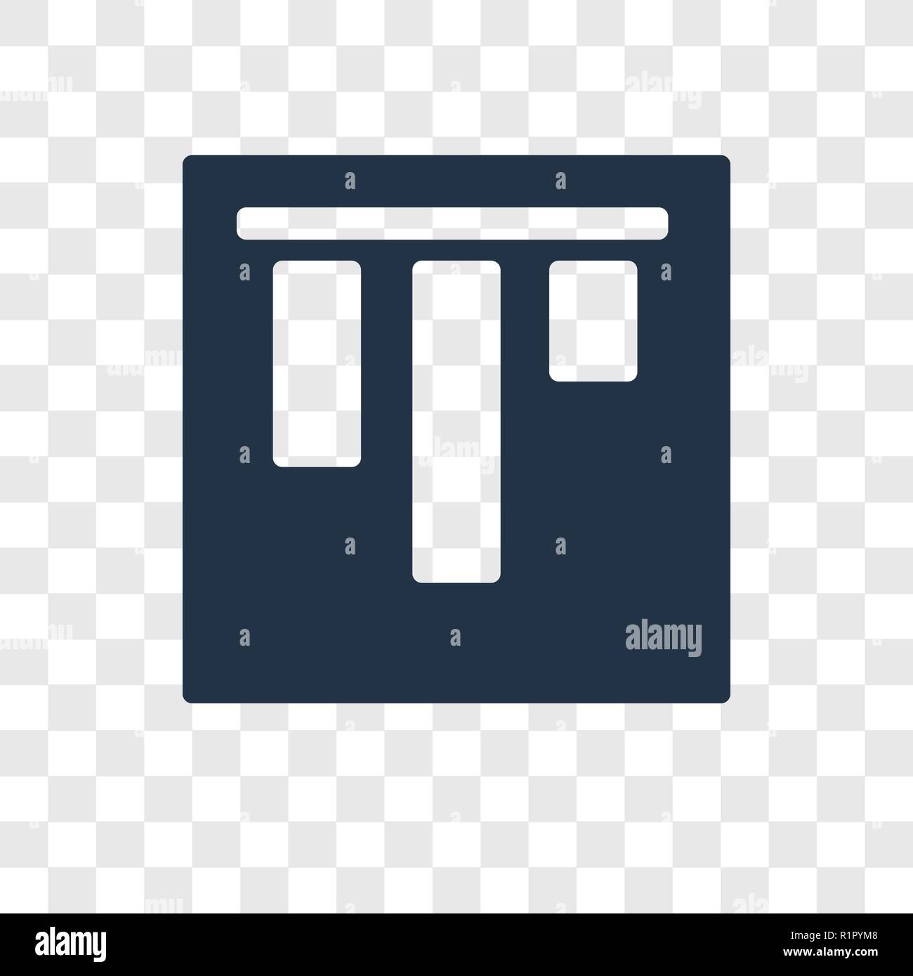 Vertical alignment vector icon isolated on transparent background ...
