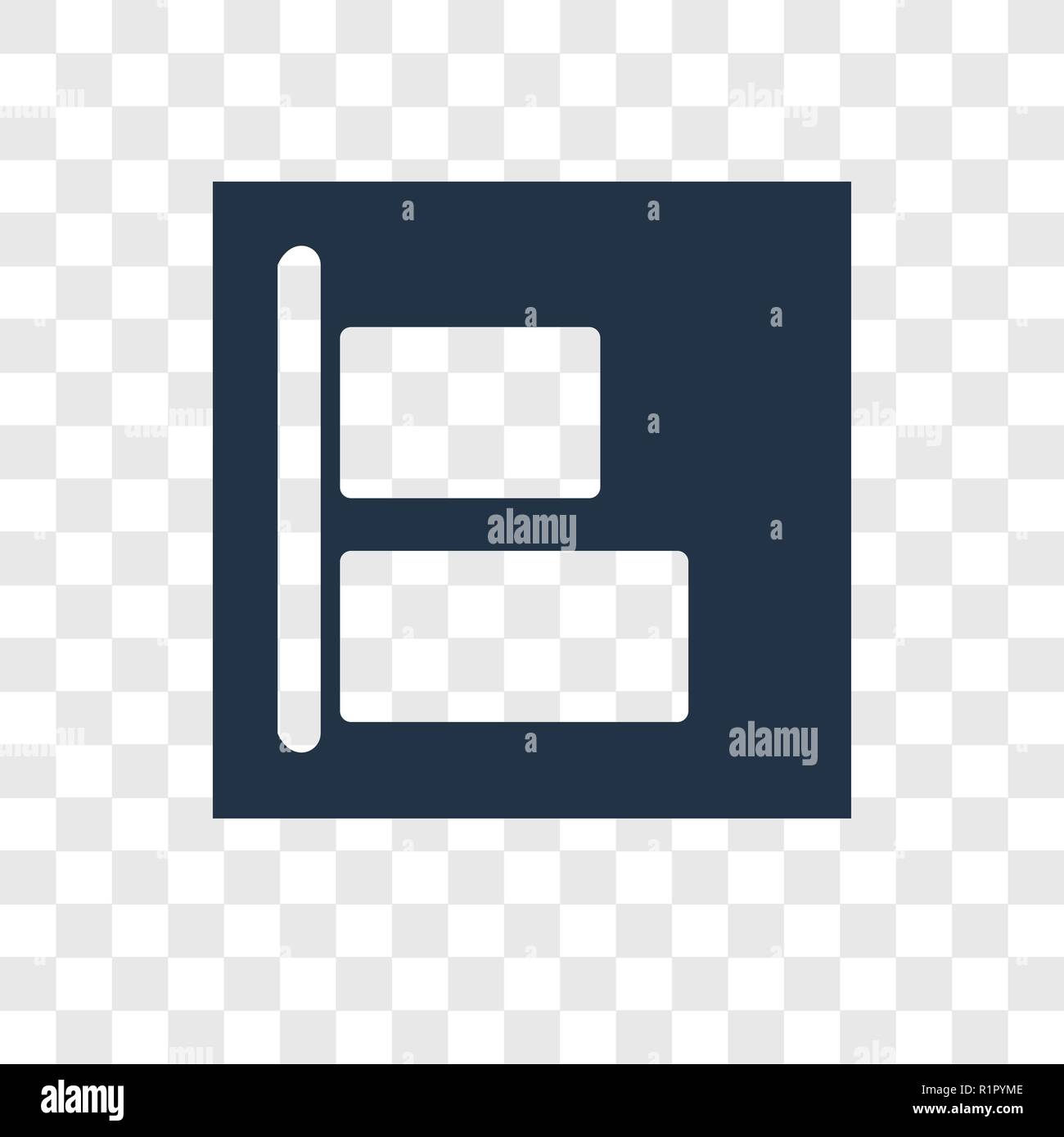 Vertical alignment vector icon isolated on transparent background ...