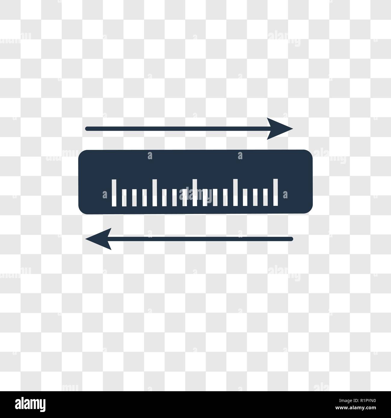 Measure vector icon isolated on transparent background, Measure ...