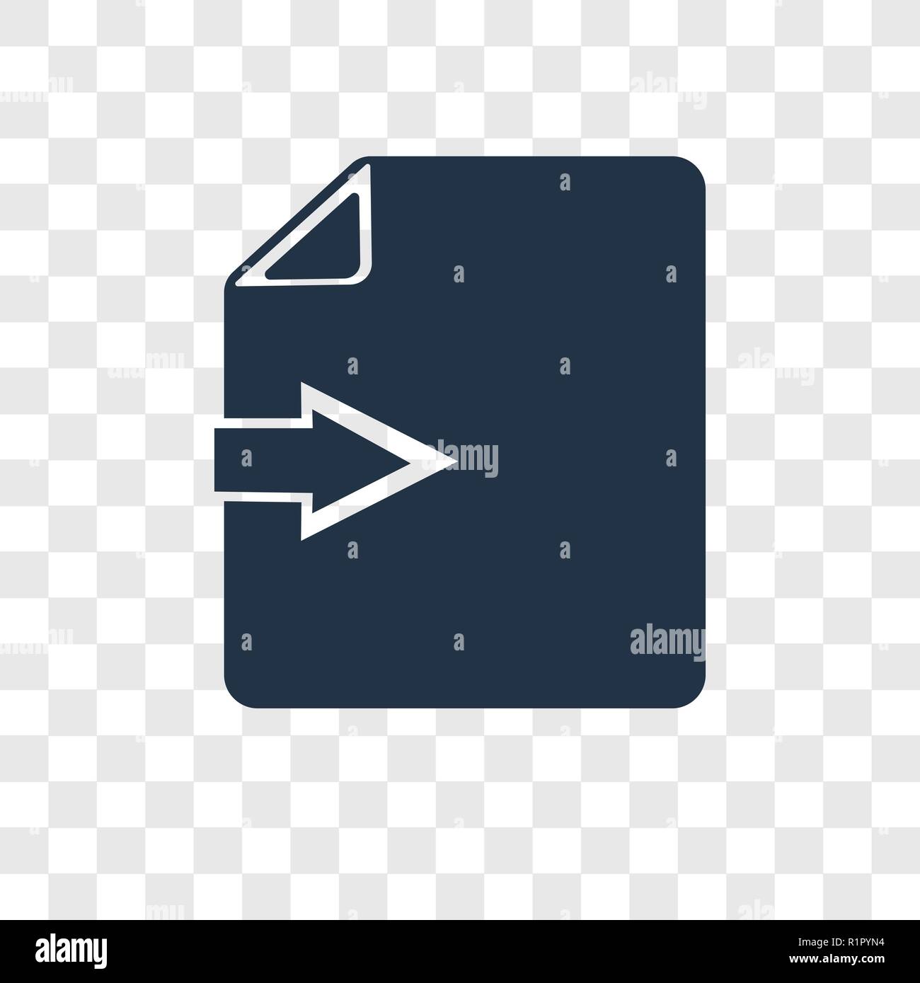 Import vector icon isolated on transparent background, Import ...