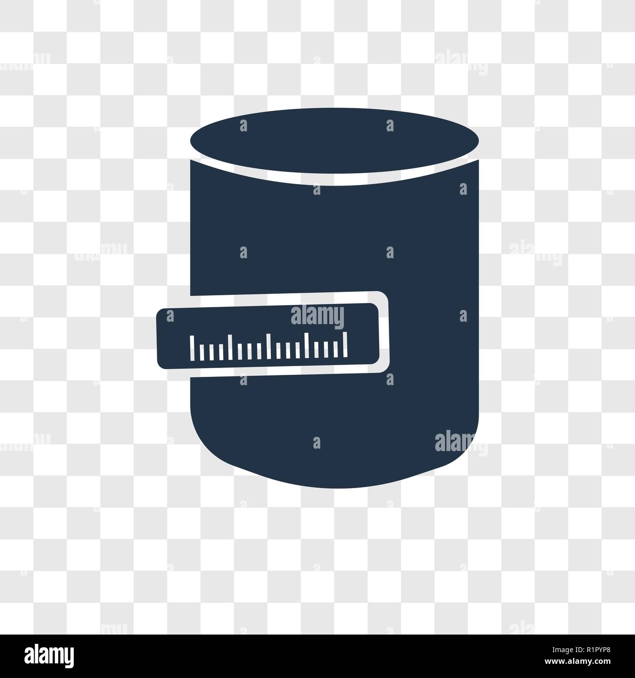 Measure vector icon isolated on transparent background, Measure ...