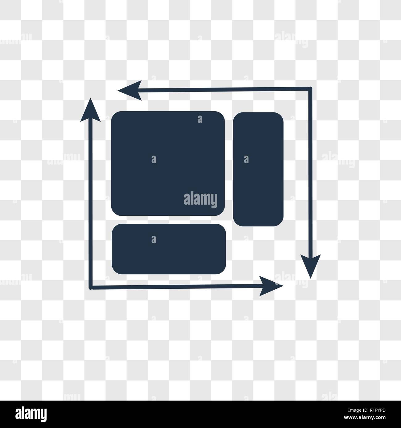 Dimension vector icon isolated on transparent background, Dimension ...