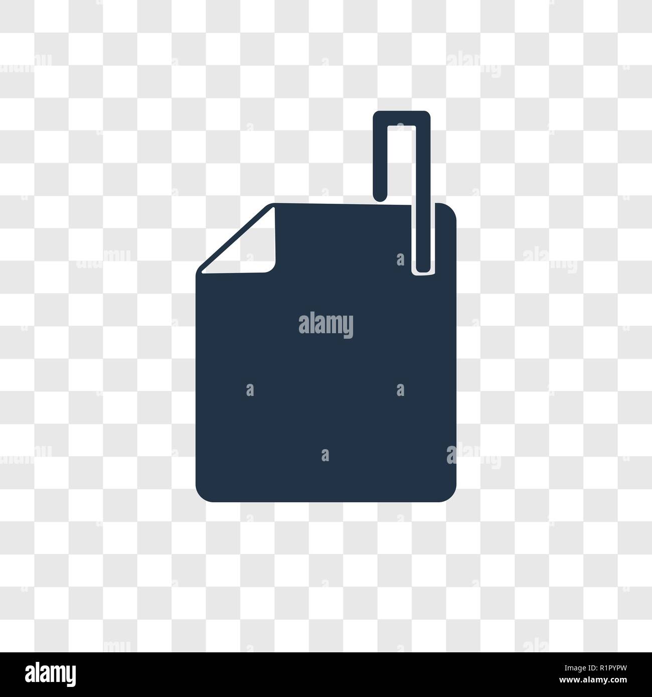 Attach vector icon isolated on transparent background, Attach ...