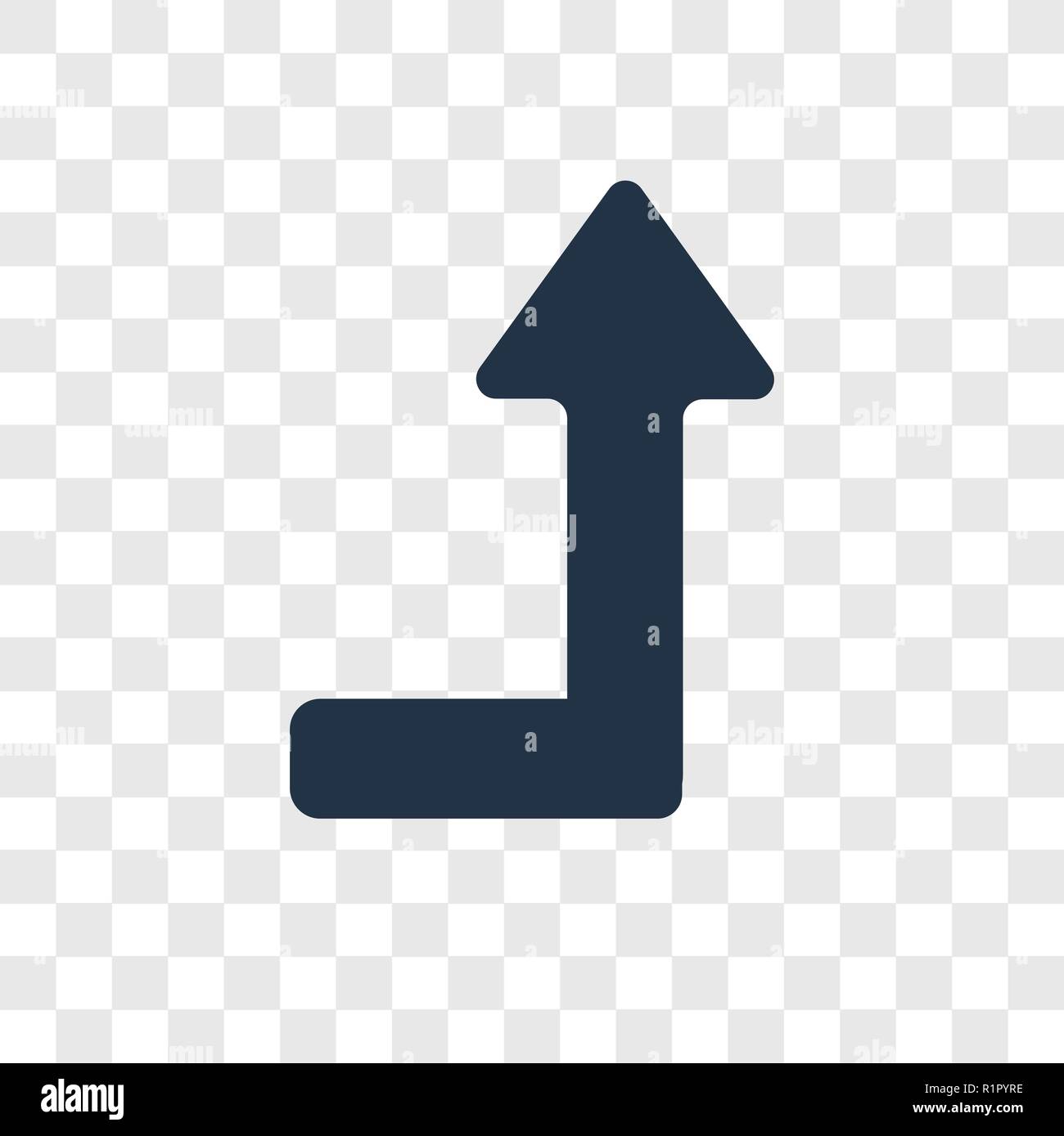 Undo vector icon isolated on transparent background, Undo transparency ...